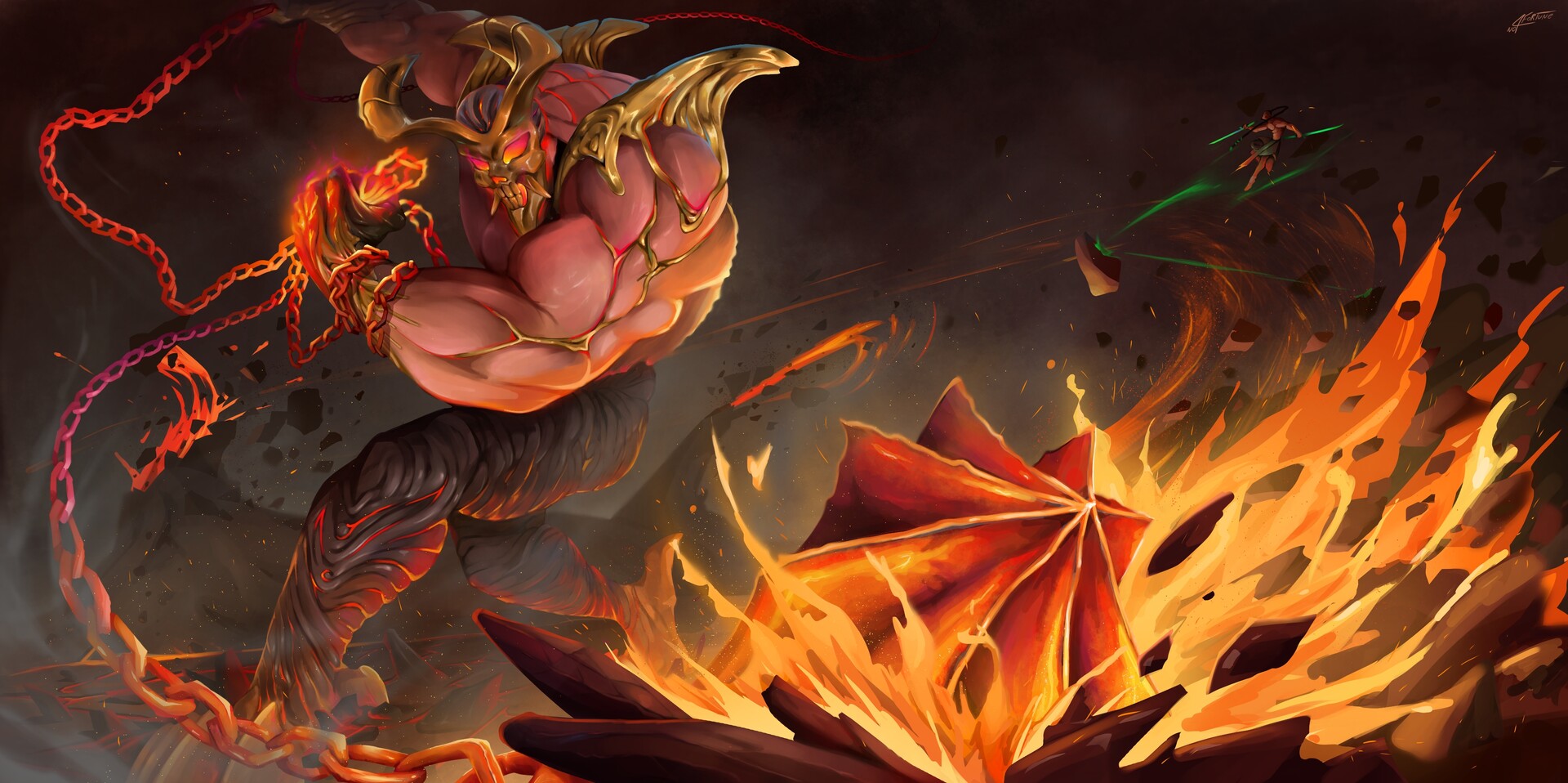 ArtStation - Battle with demon #1