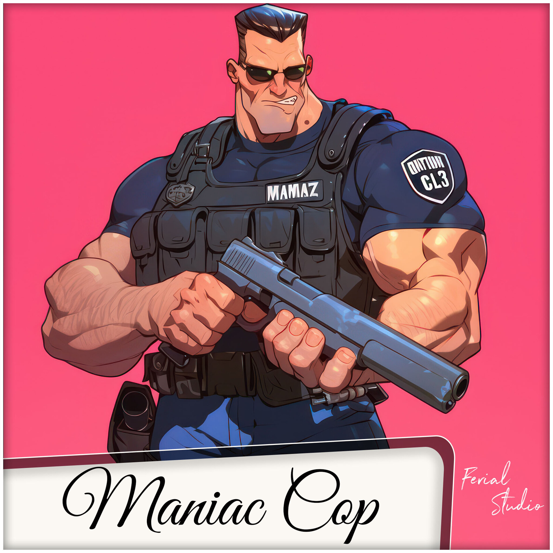ArtStation - 🔹320 Maniac Cop - Cartoon Character Reference Image Pack v ...