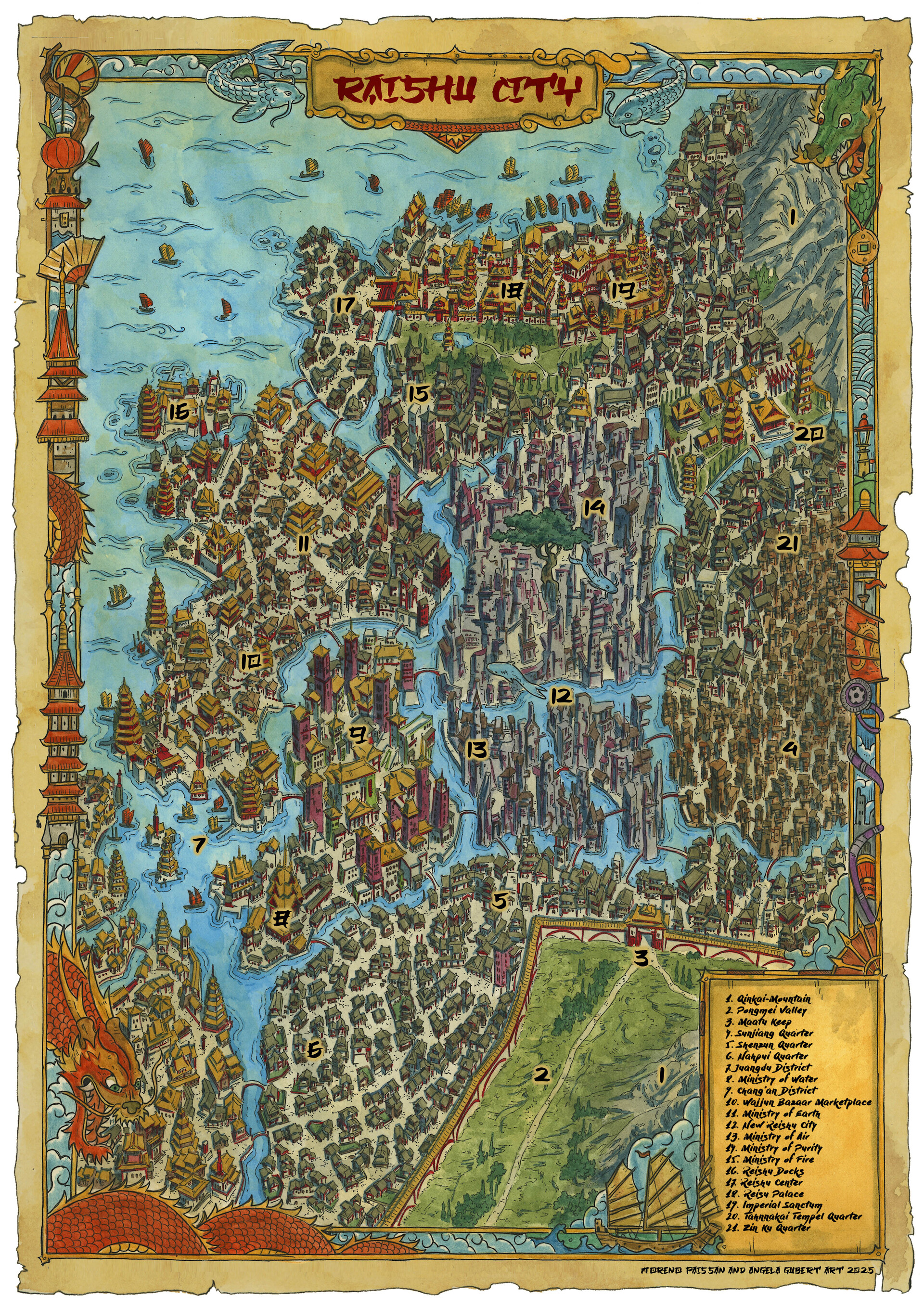 ArtStation - The Raishu City Big Map