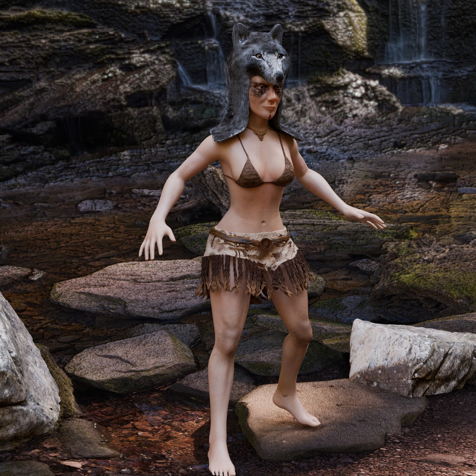 ArtStation - The Wild Huntress _ 3D Cinematic Character