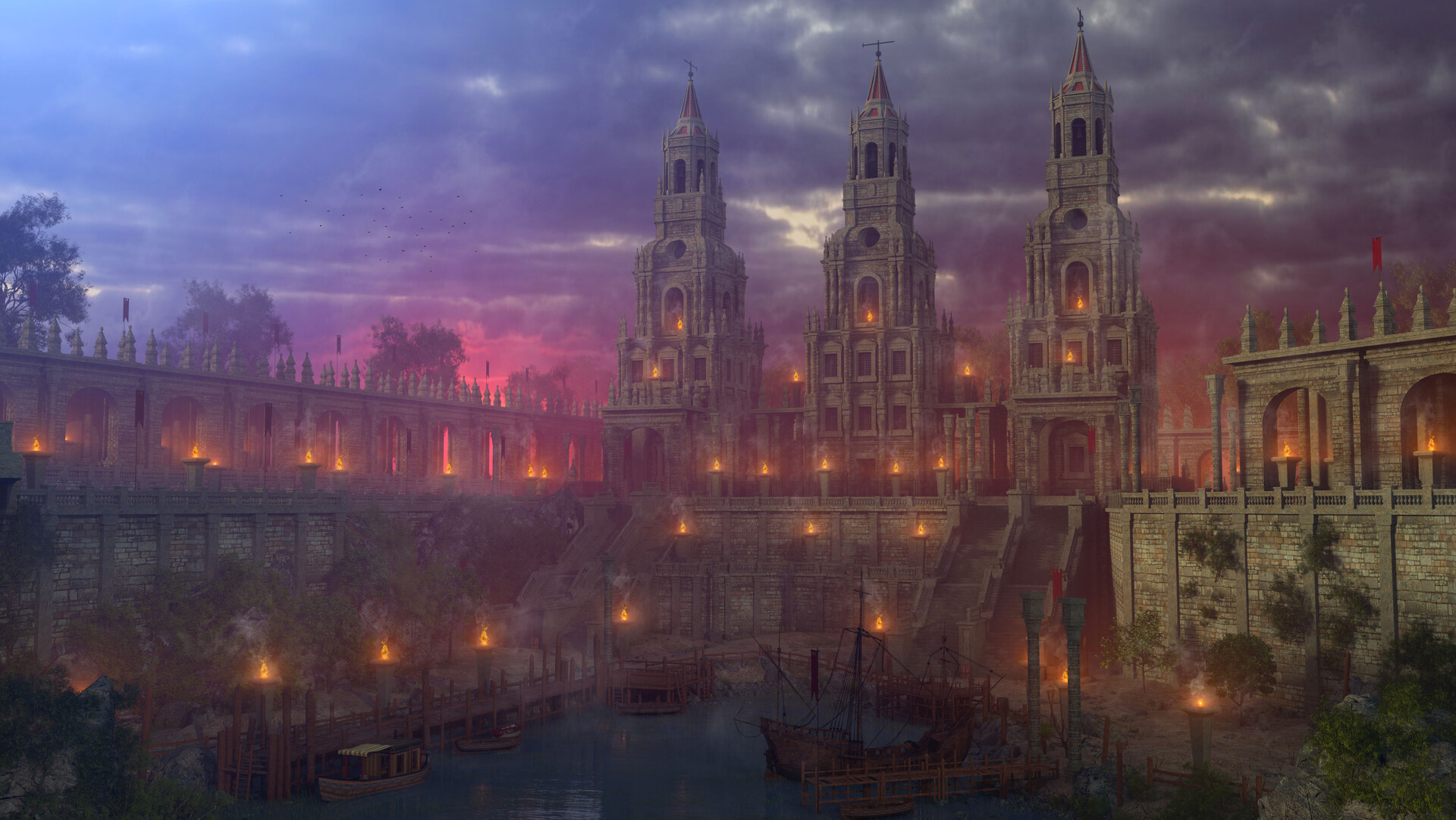 ArtStation - Ancient Triple Towers