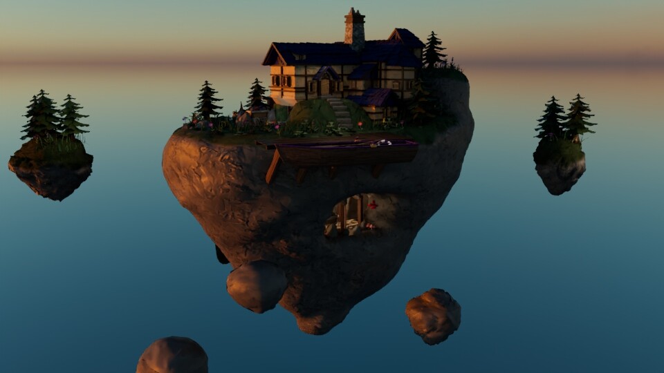ArtStation - Medieval Floating islands