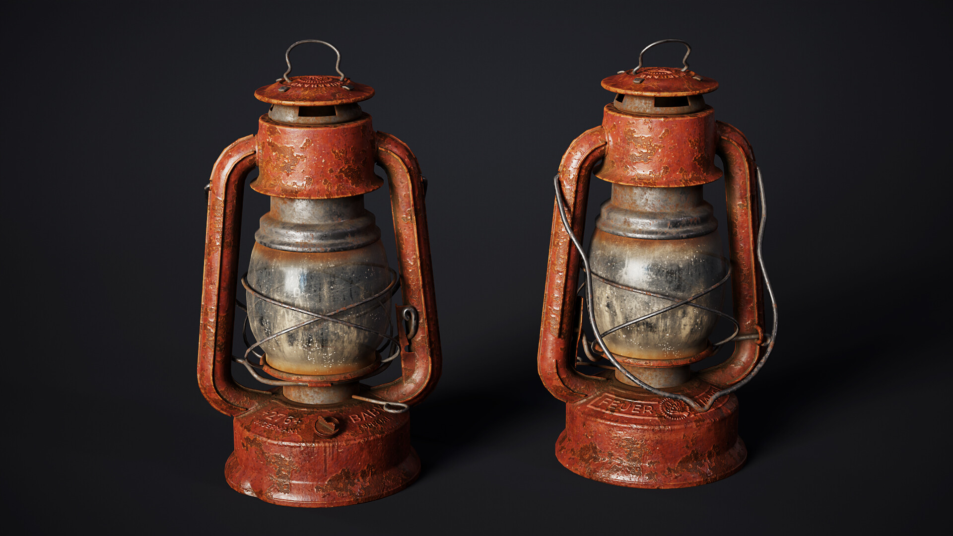Art_ Martynenko - Old Rusty Lantern - Game Props
