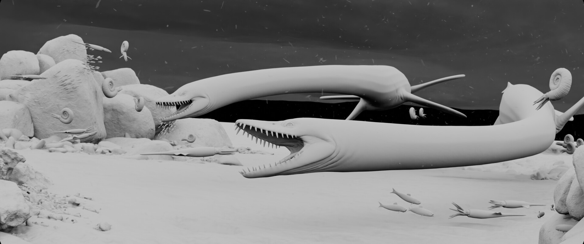 Oakyere - Elasmosaurus Pair Hunting