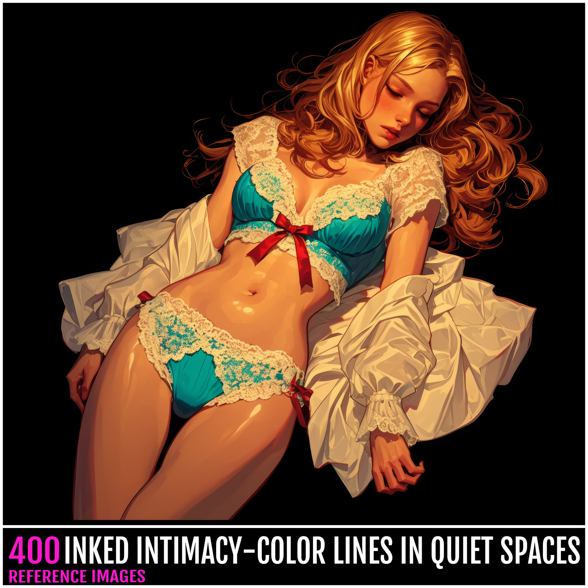 ArtStation - 400 INKED INTIMACY-COLOR LINES IN QUIET SPACES