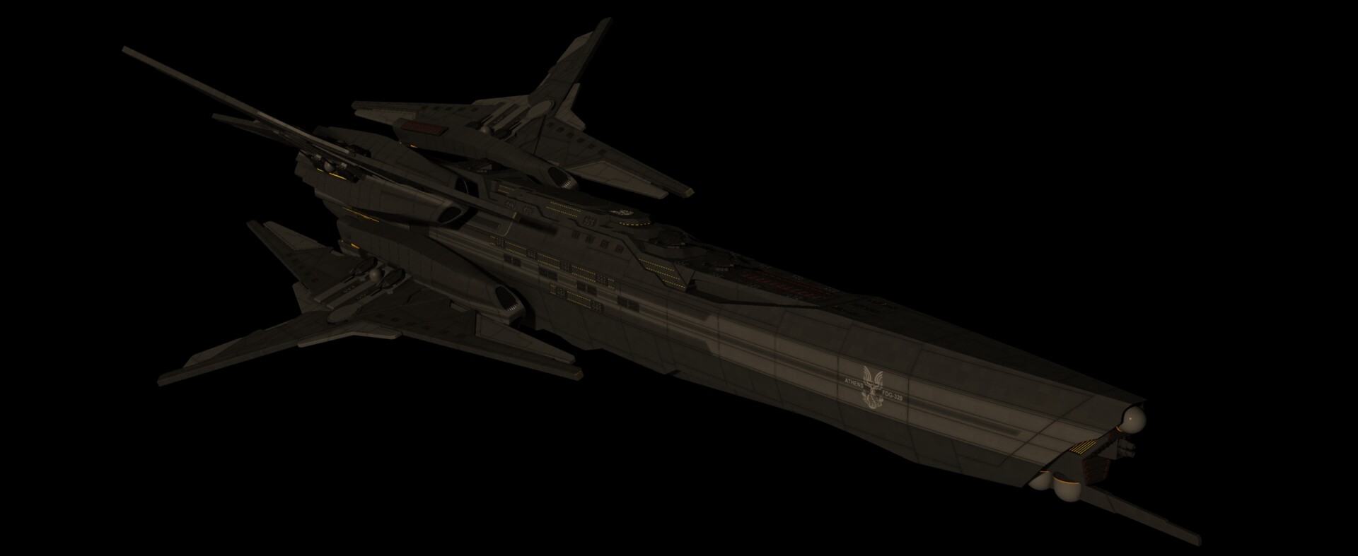 ArtStation - HALO - UNSCDF MONARCH CLASS STEALTH FAST DESTROYER