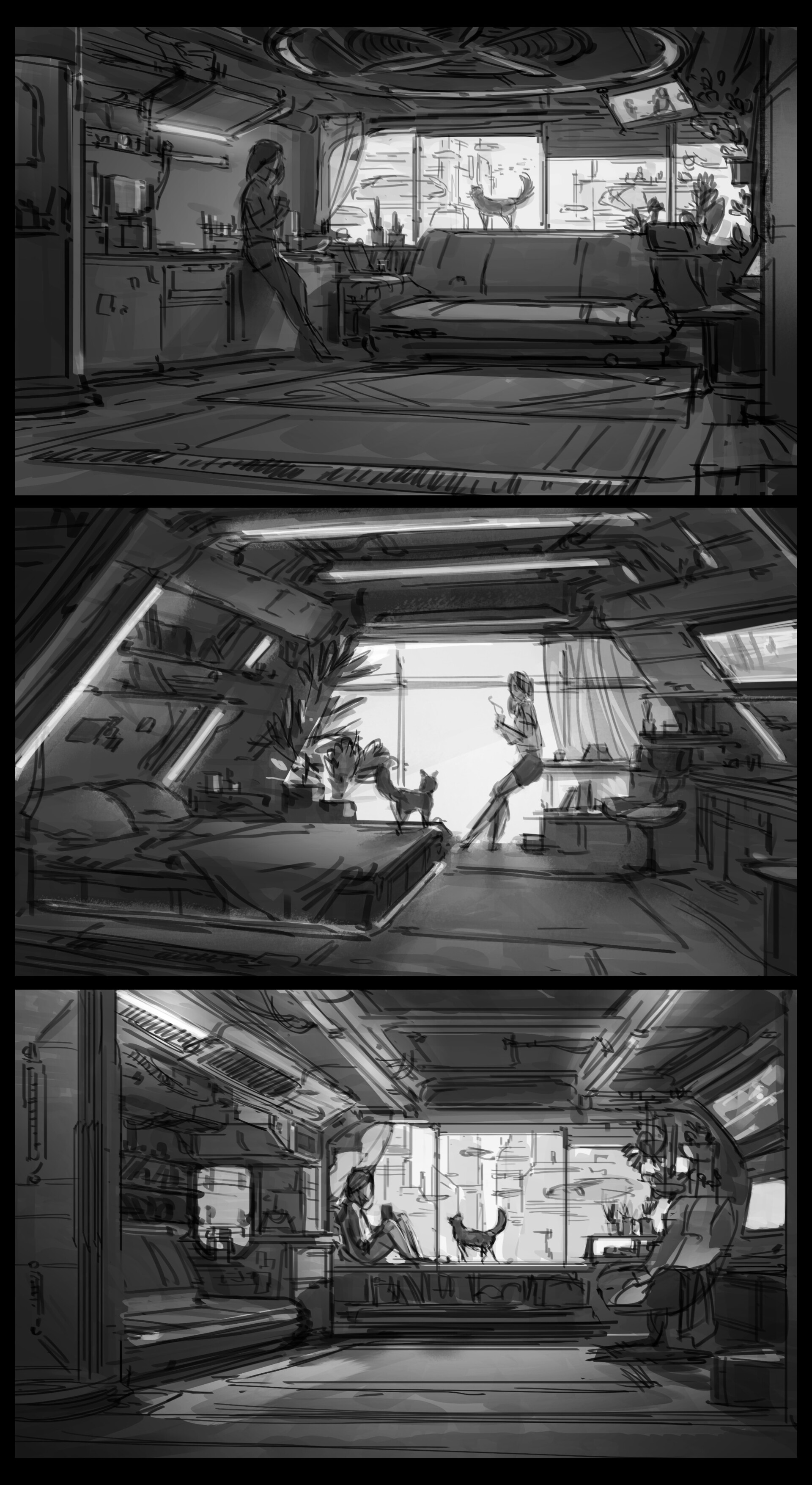 Sergey Grechanyuk - rooom from some distant future - concept keyframe ...