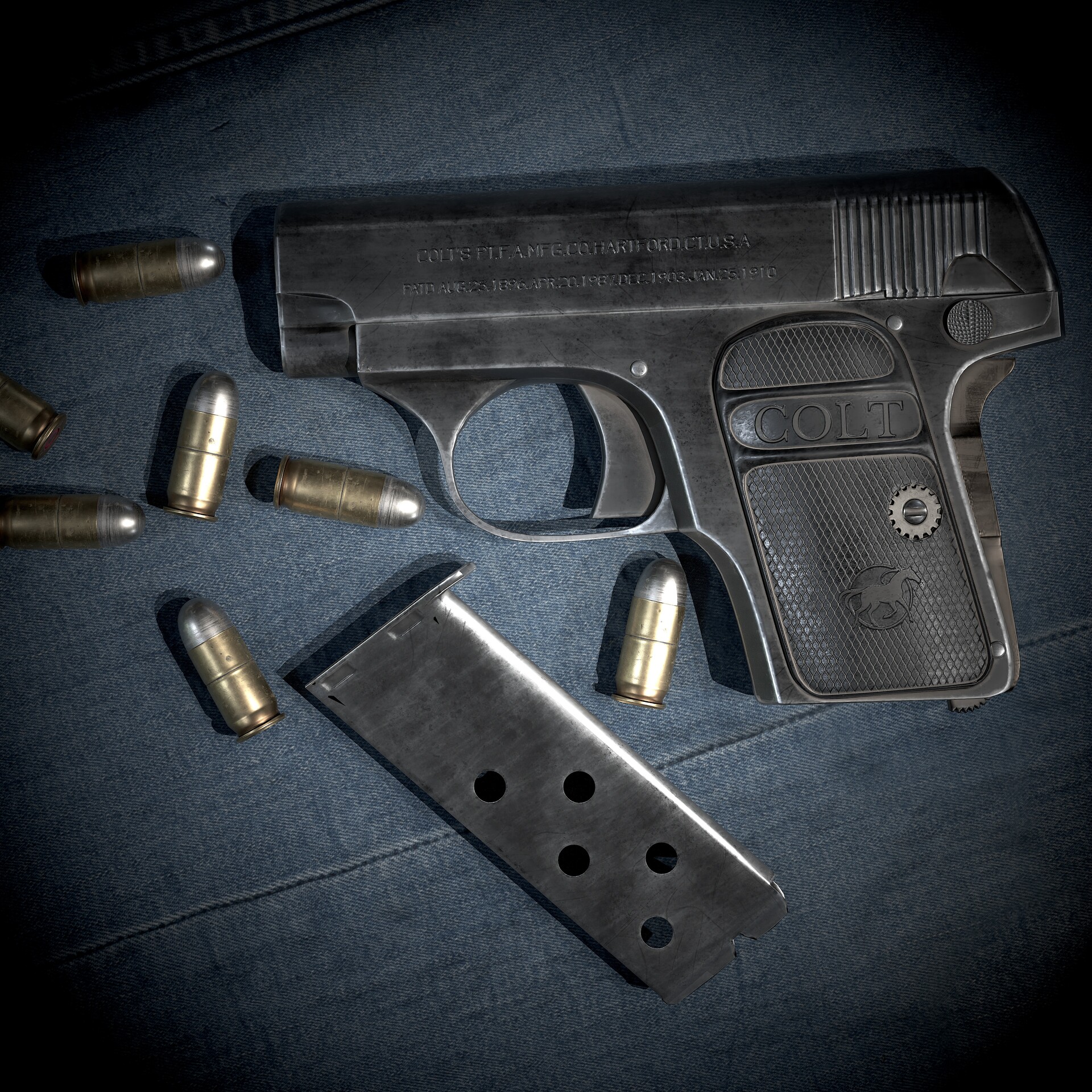 ArtStation - "Colt 1908 Vest Pocket"