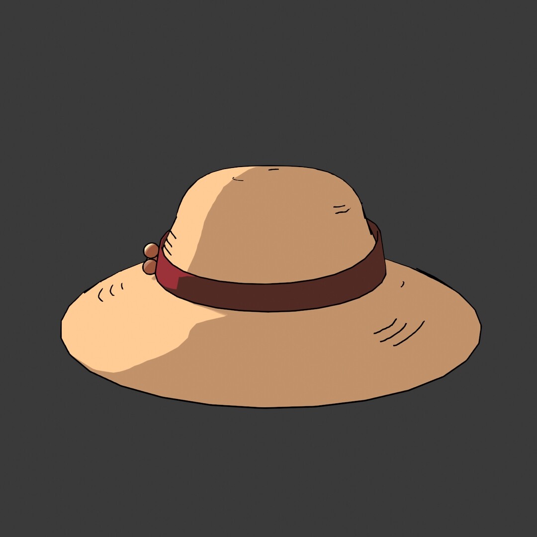 ArtStation - Stylized Anime Hats – 3D Renders for Prop Bazaar