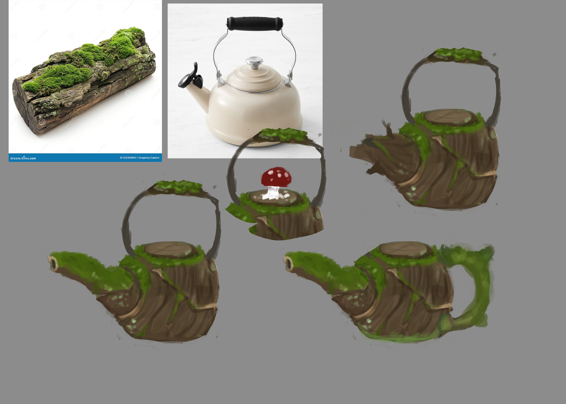ArtStation - Mossy Stump Teapot