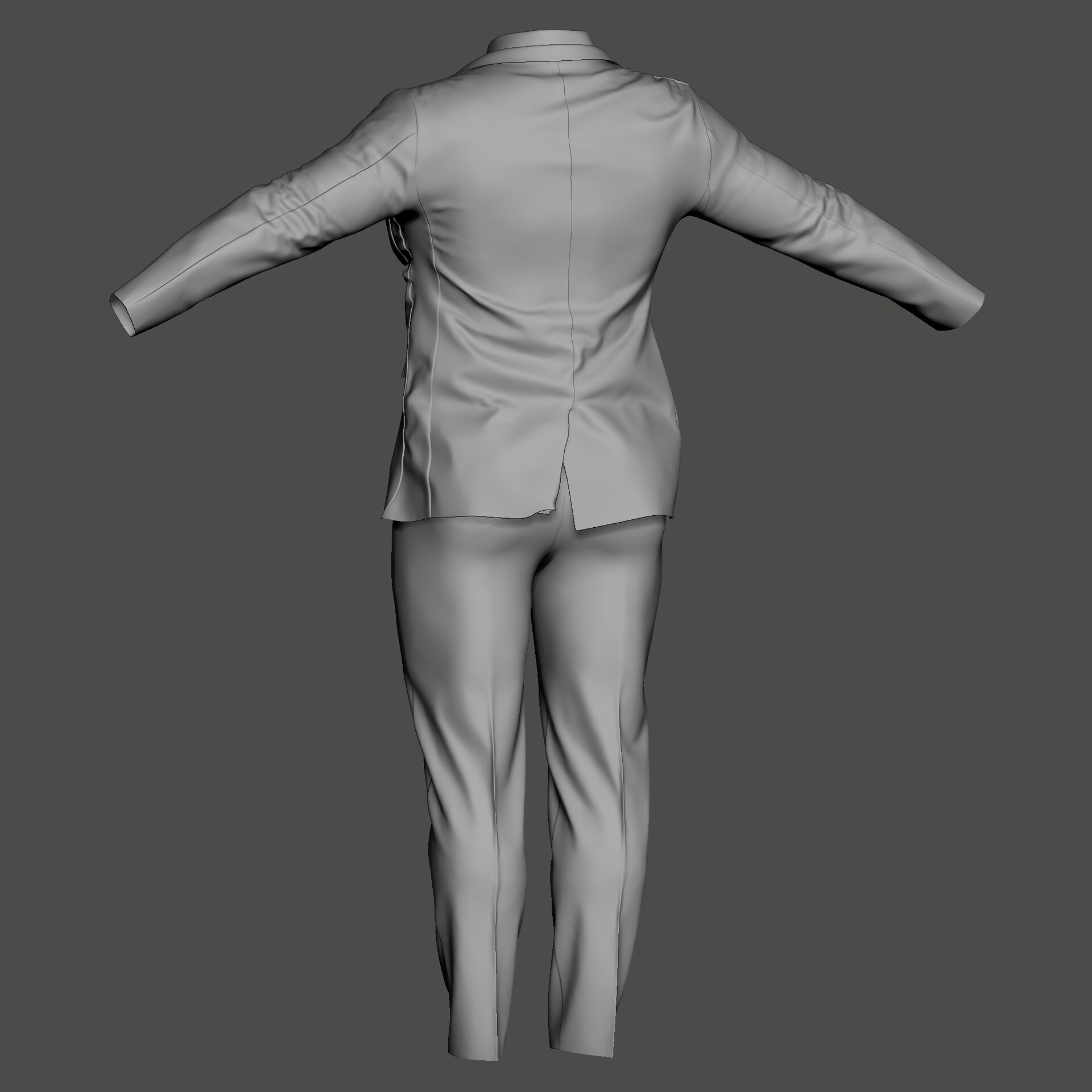 Sakthi Vel - 3D Game ready Garment - Men Suit Dress