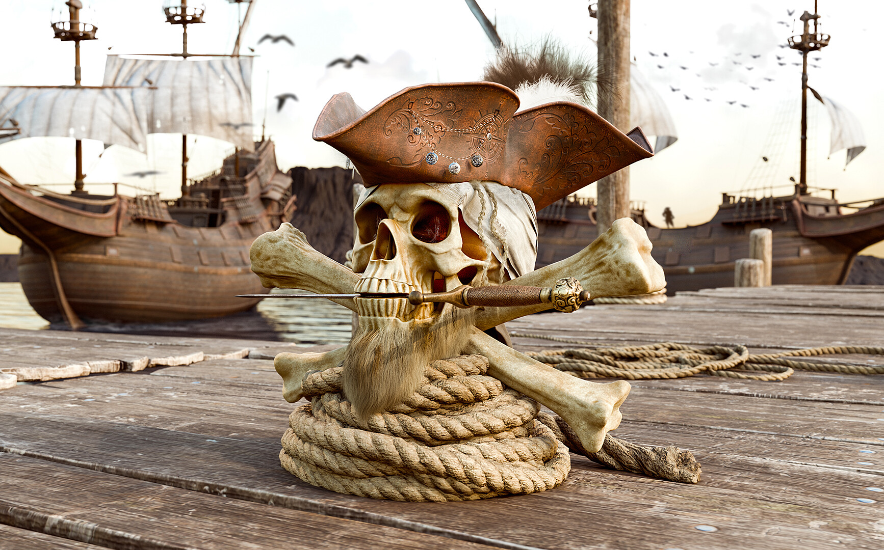 ArtStation - Pirate Skull