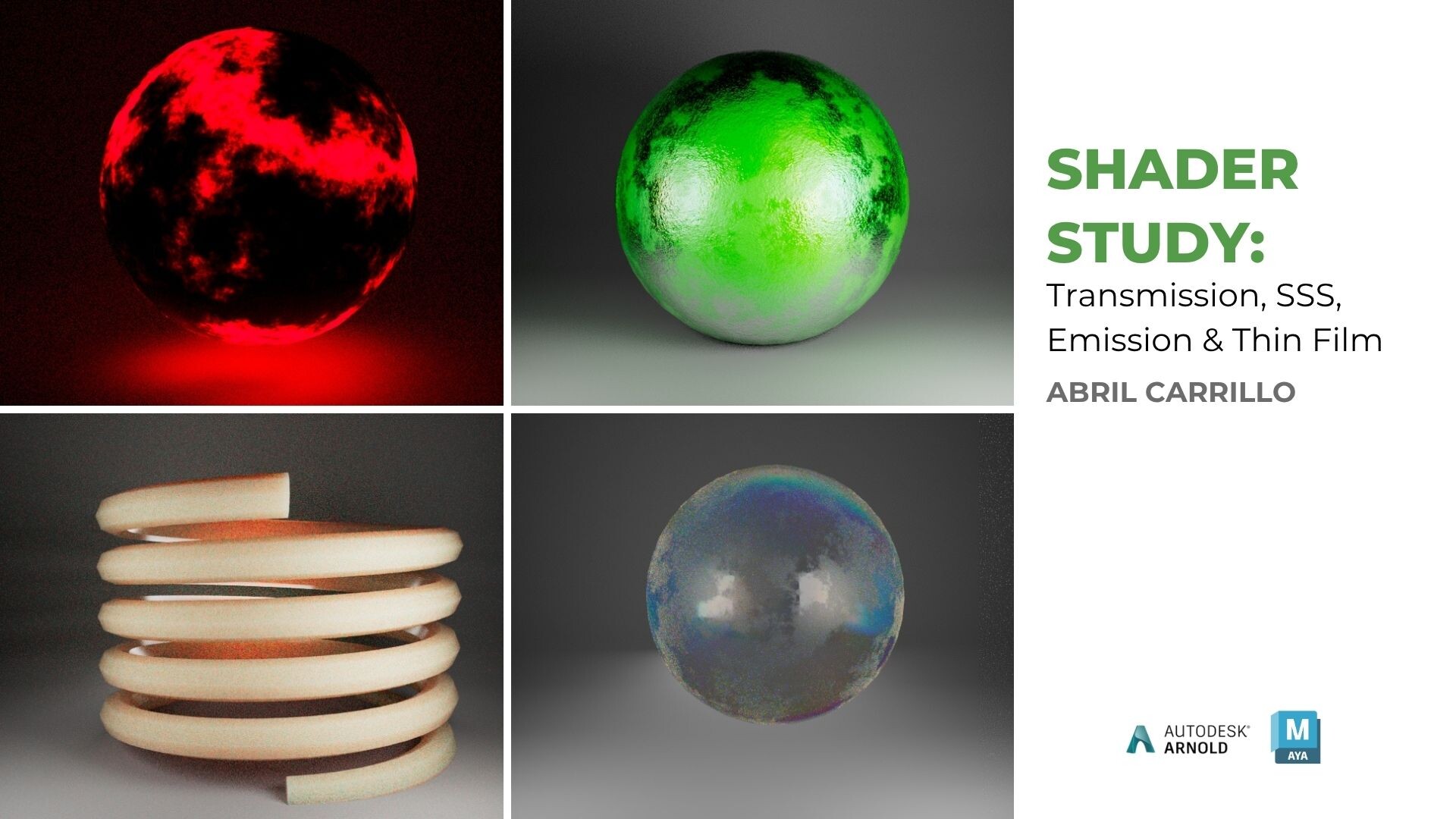 ArtStation - Shader Study: Transmission, SSS, Emission & Thin Film