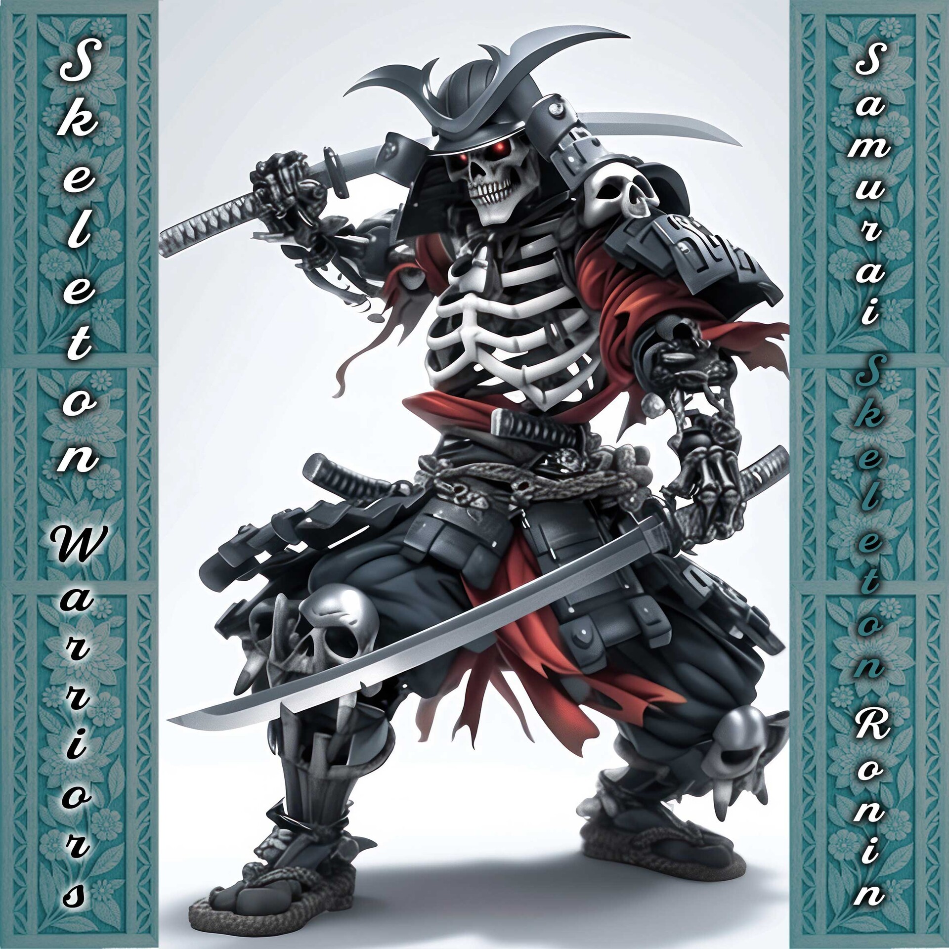 ArtStation - 200 Skeleton Warriors (Samurai Skeleton Ronin) - 4K ...