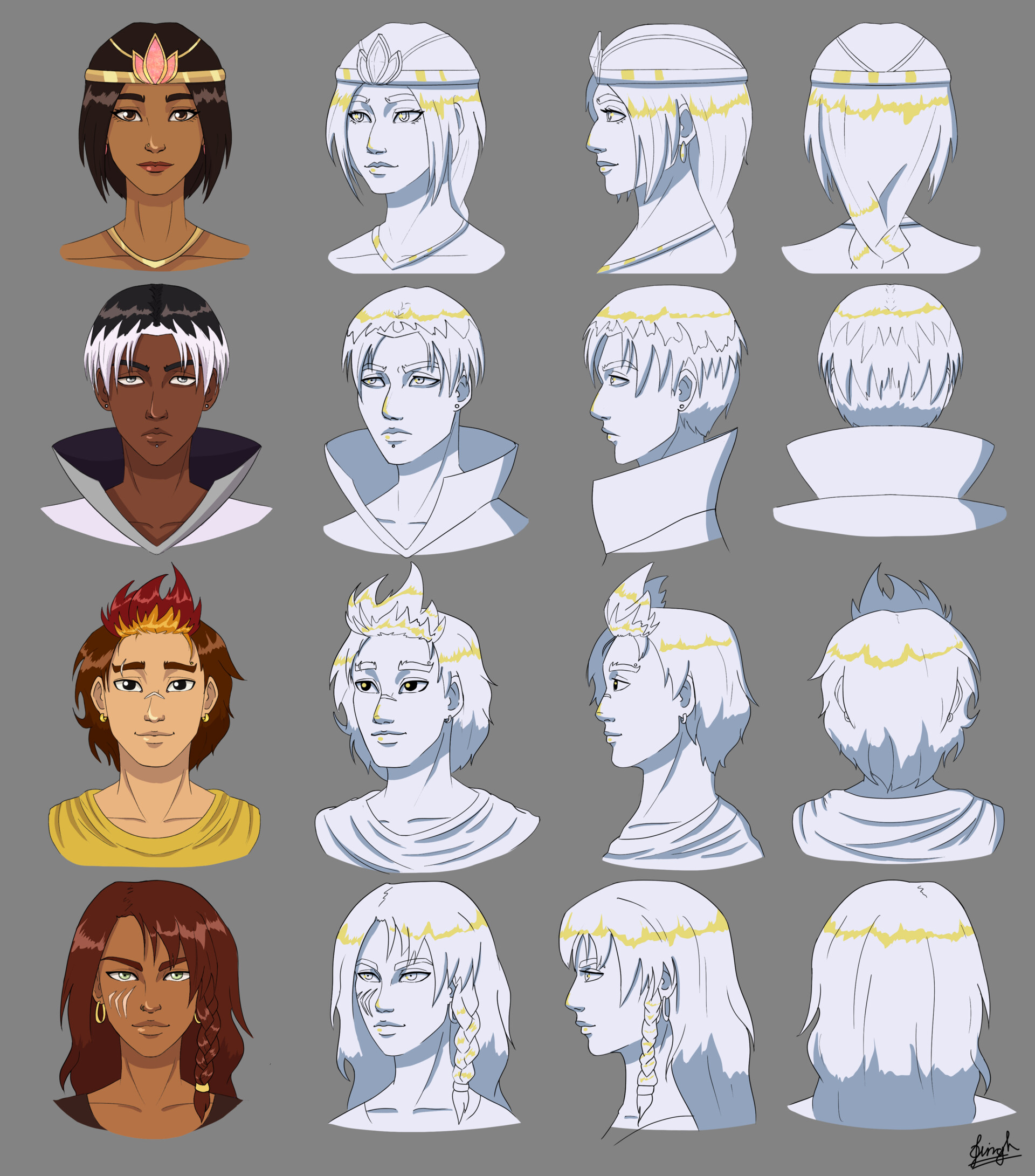 ArtStation - Personal Project: Head Model Sheet