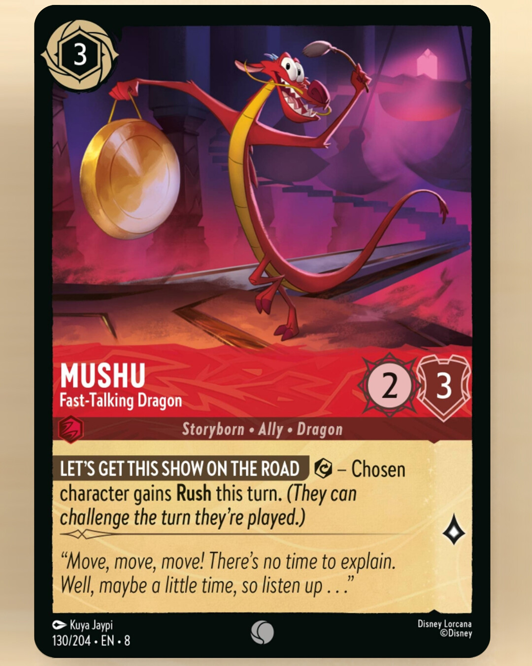 Kuya Jaypi - Disney Lorcana - MUSHU