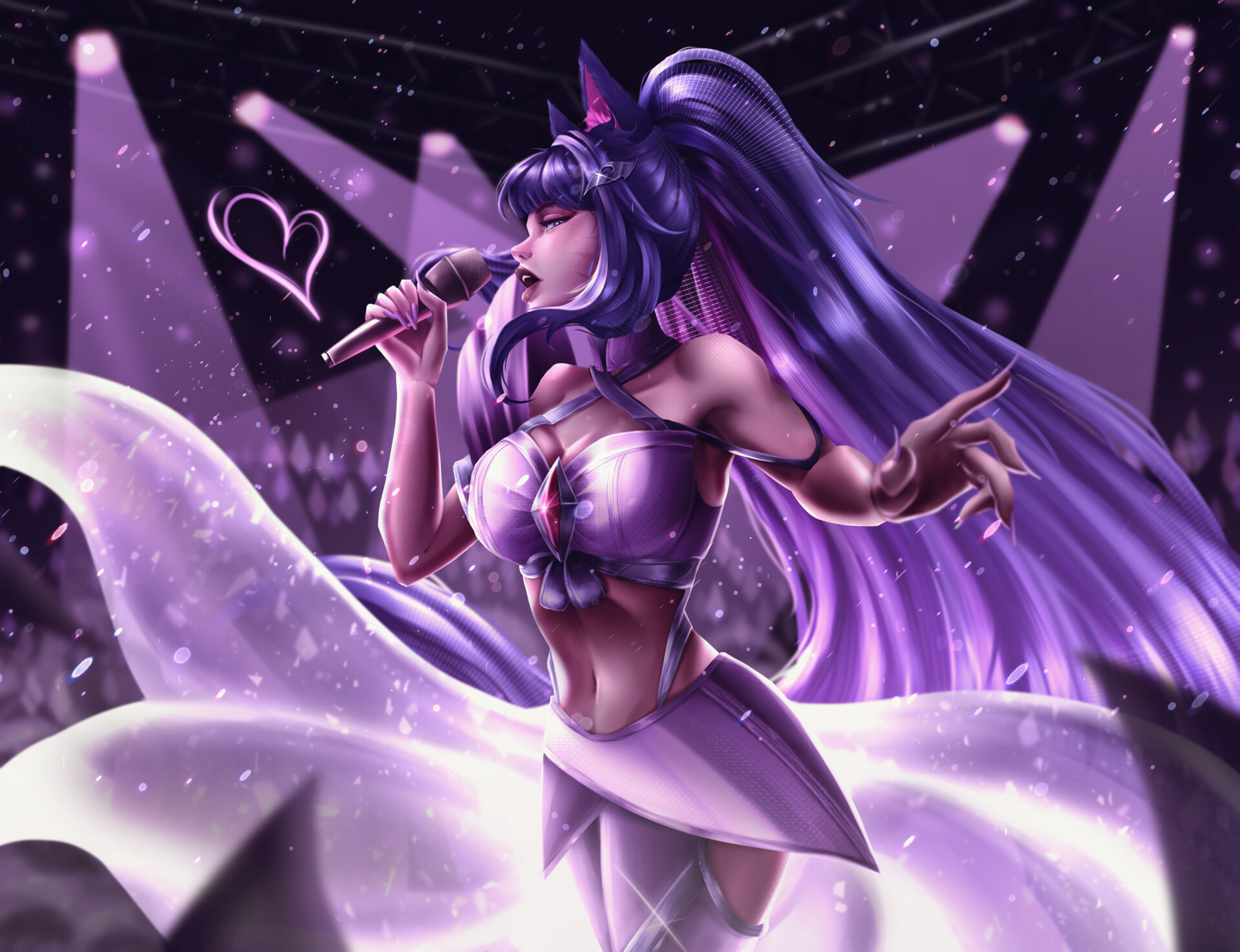 ArtStation - Ahri Kda Code Pink FAN ART - (league of legends)