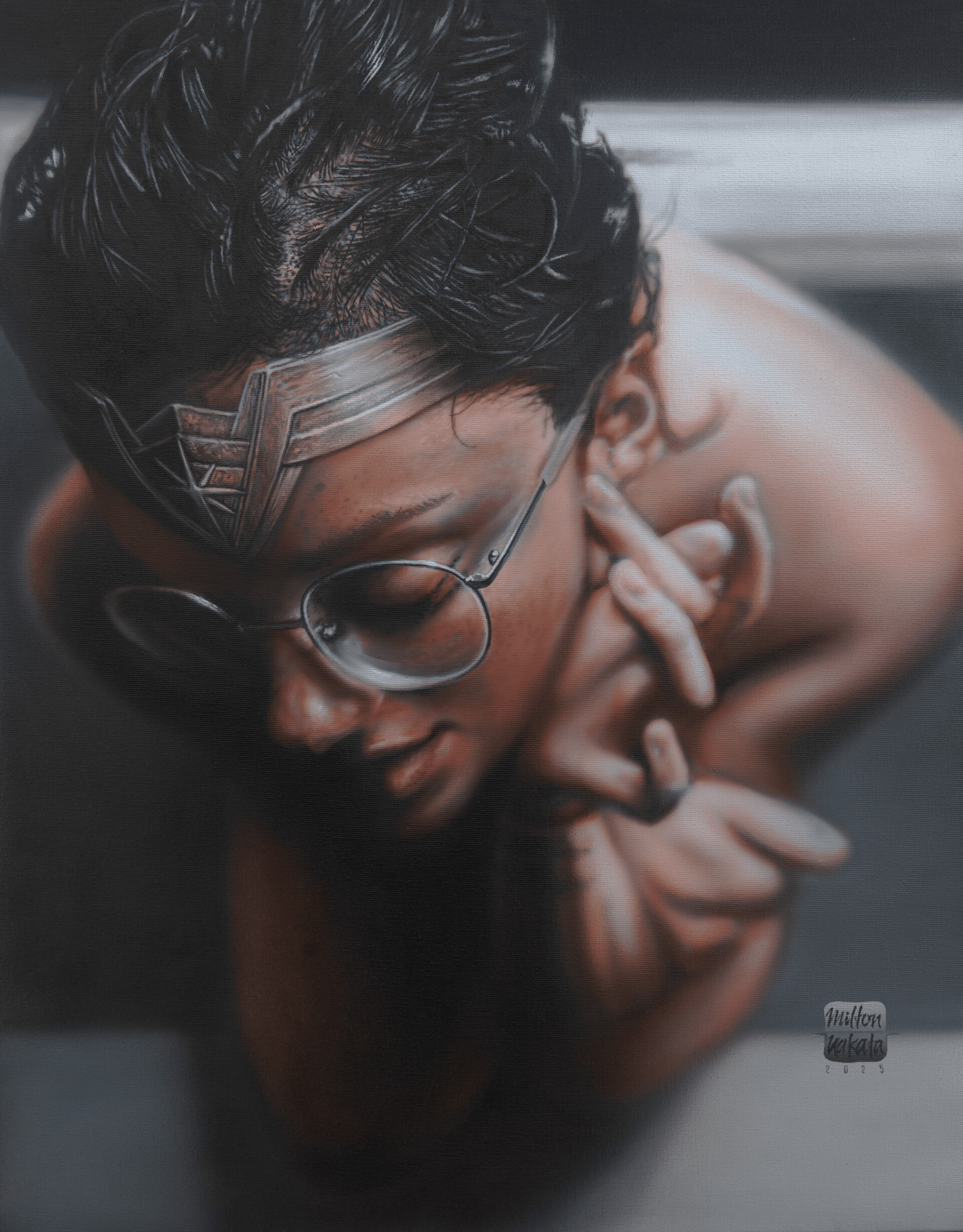 ArtStation - Exercise with acrylic on canvas.