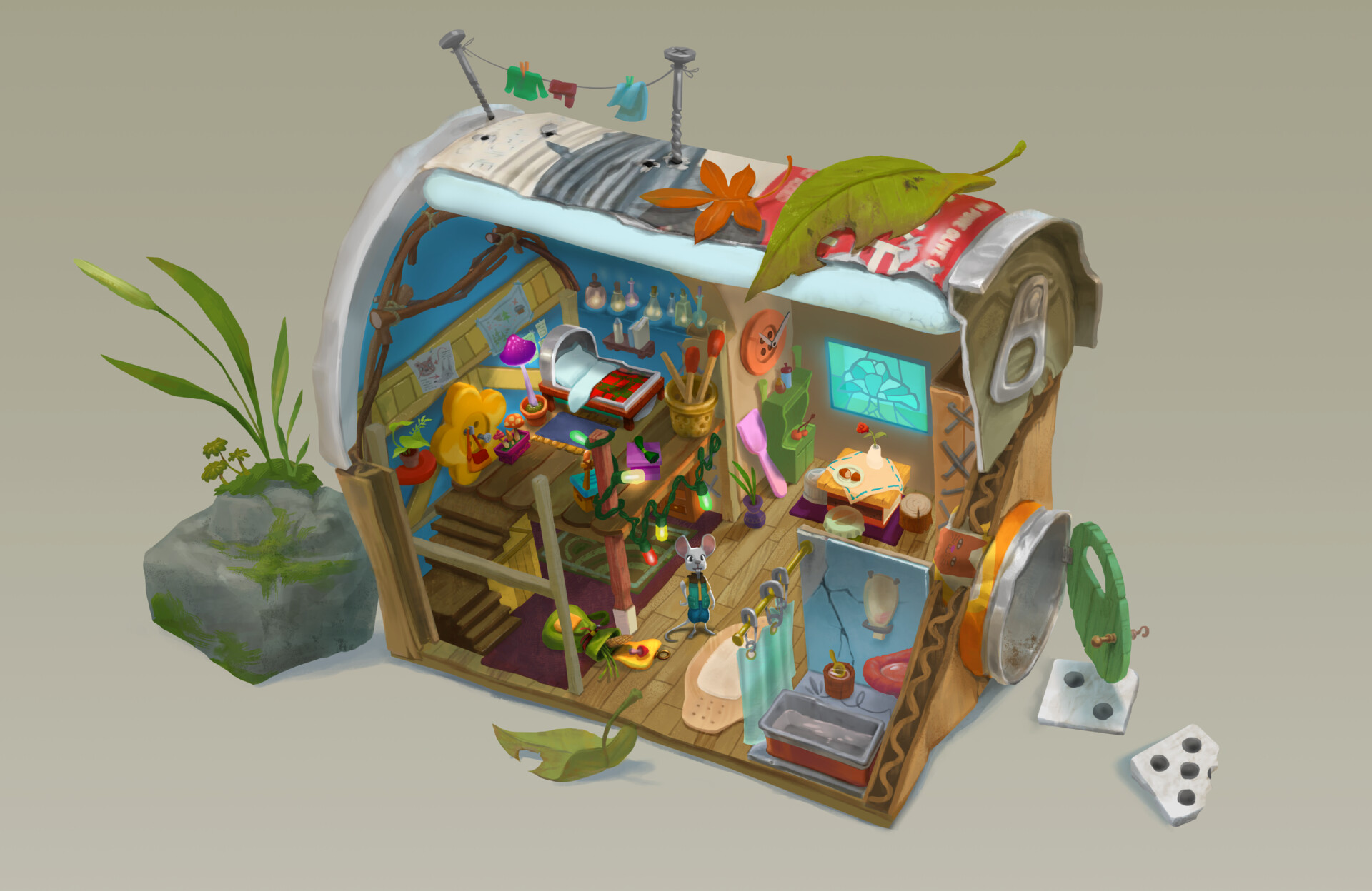 ArtStation - Hansel the Mountain Mouse’s Lodge