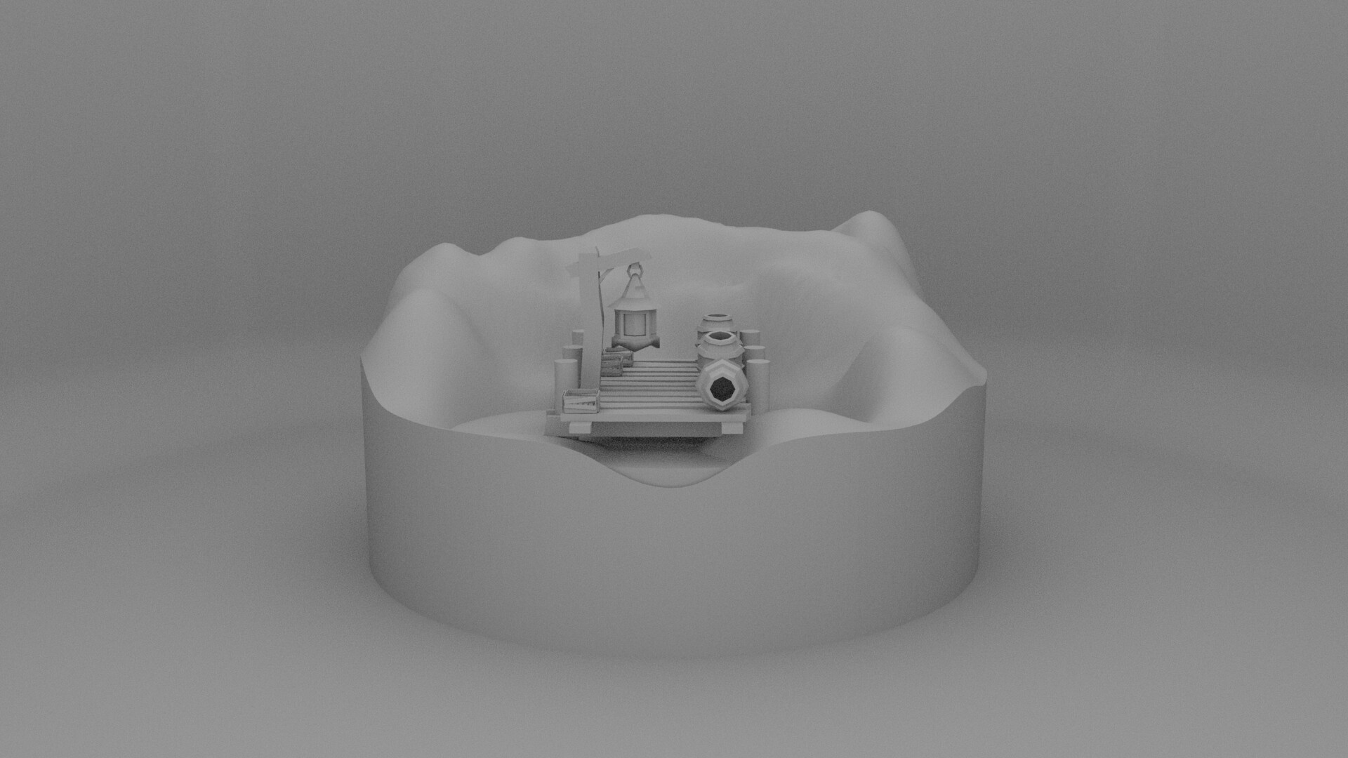 ArtStation - Sea Port from 3D Modeling Fundamentals Mid-Term