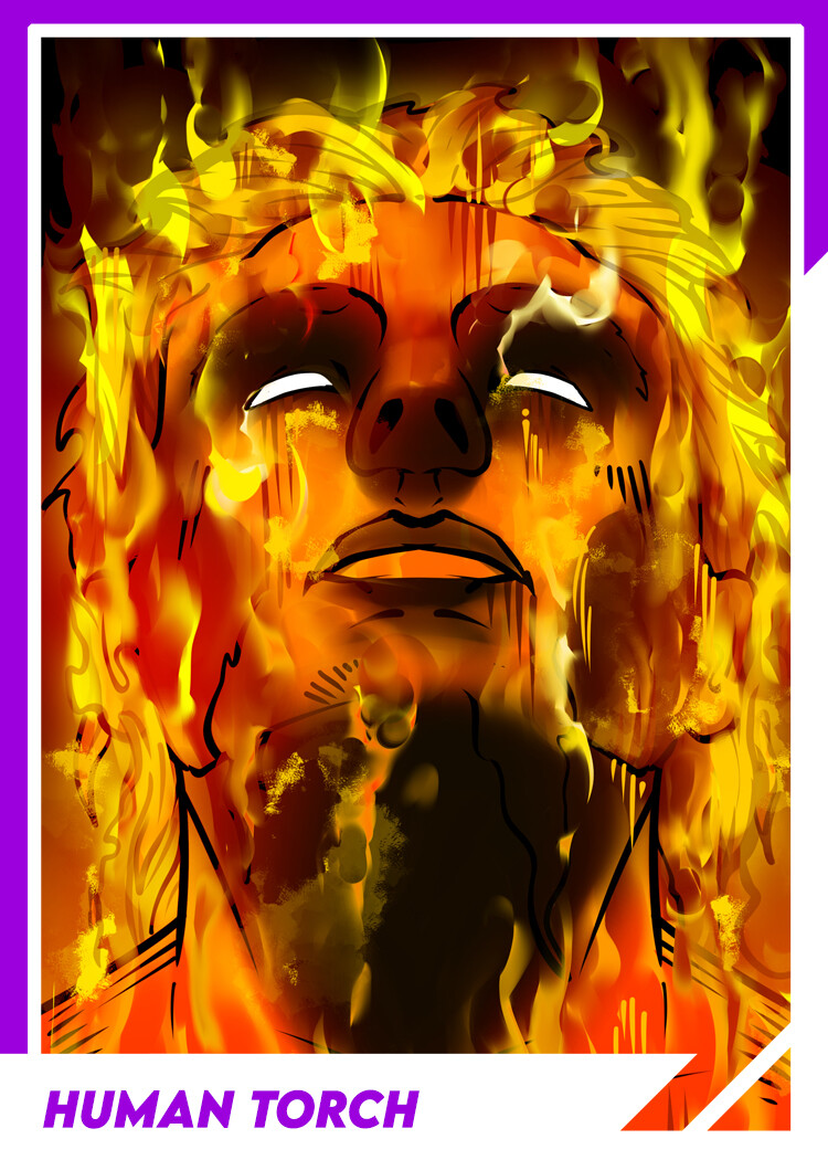 ArtStation - Human Torch Custom Trading Card