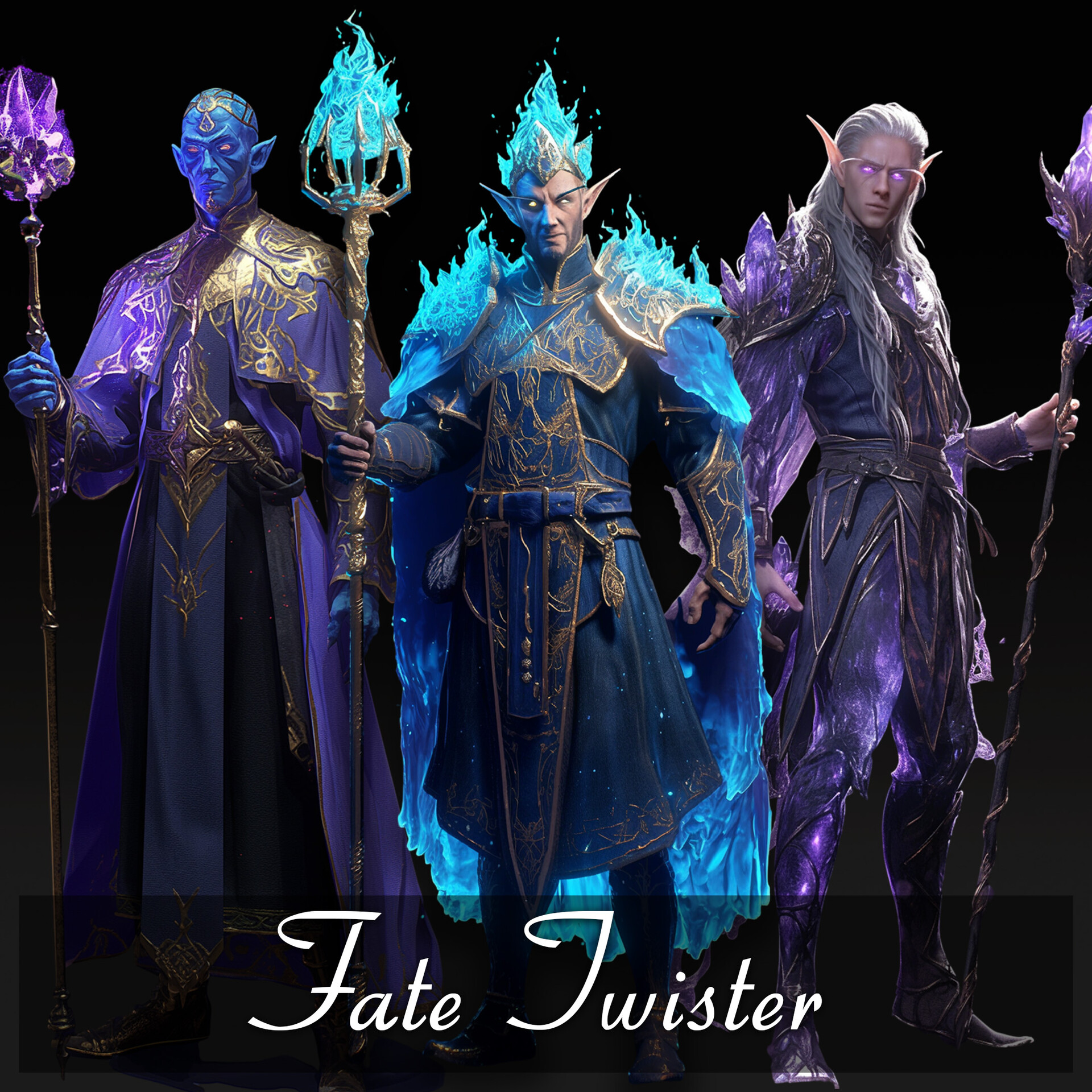 ArtStation - 500 Fantasy Male Fate Twister (Full Body) - Character Reference Image Pack | 4K | v.521