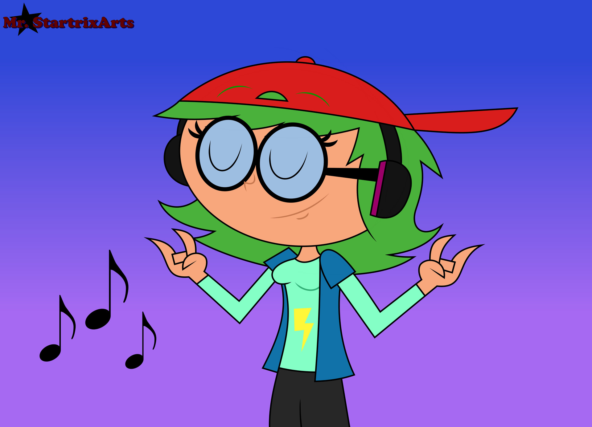 ArtStation - Janasia Jamming to her Favorite Song