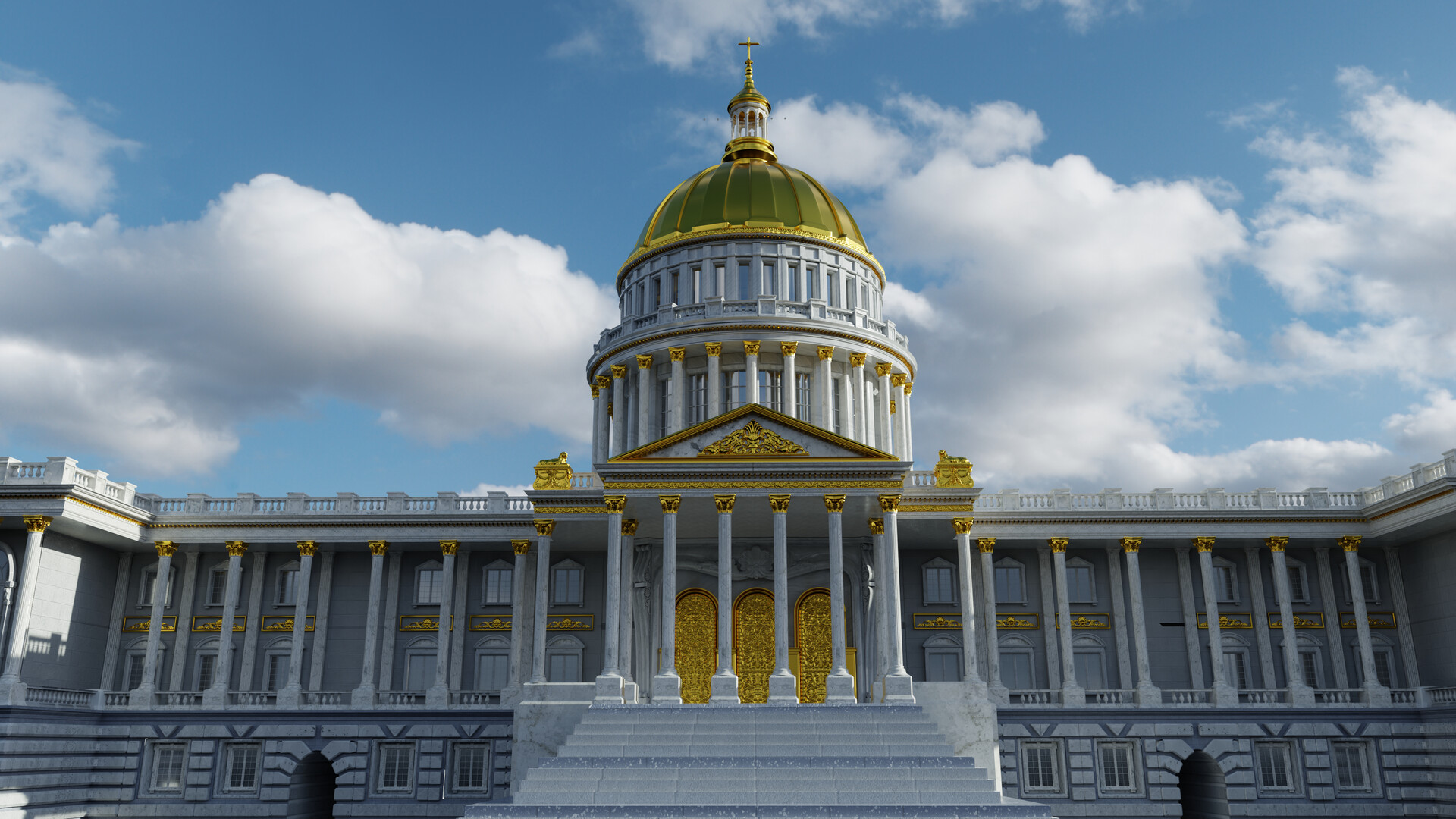 ArtStation - Neoclassical architecture 3D modeling practice (Beginner)