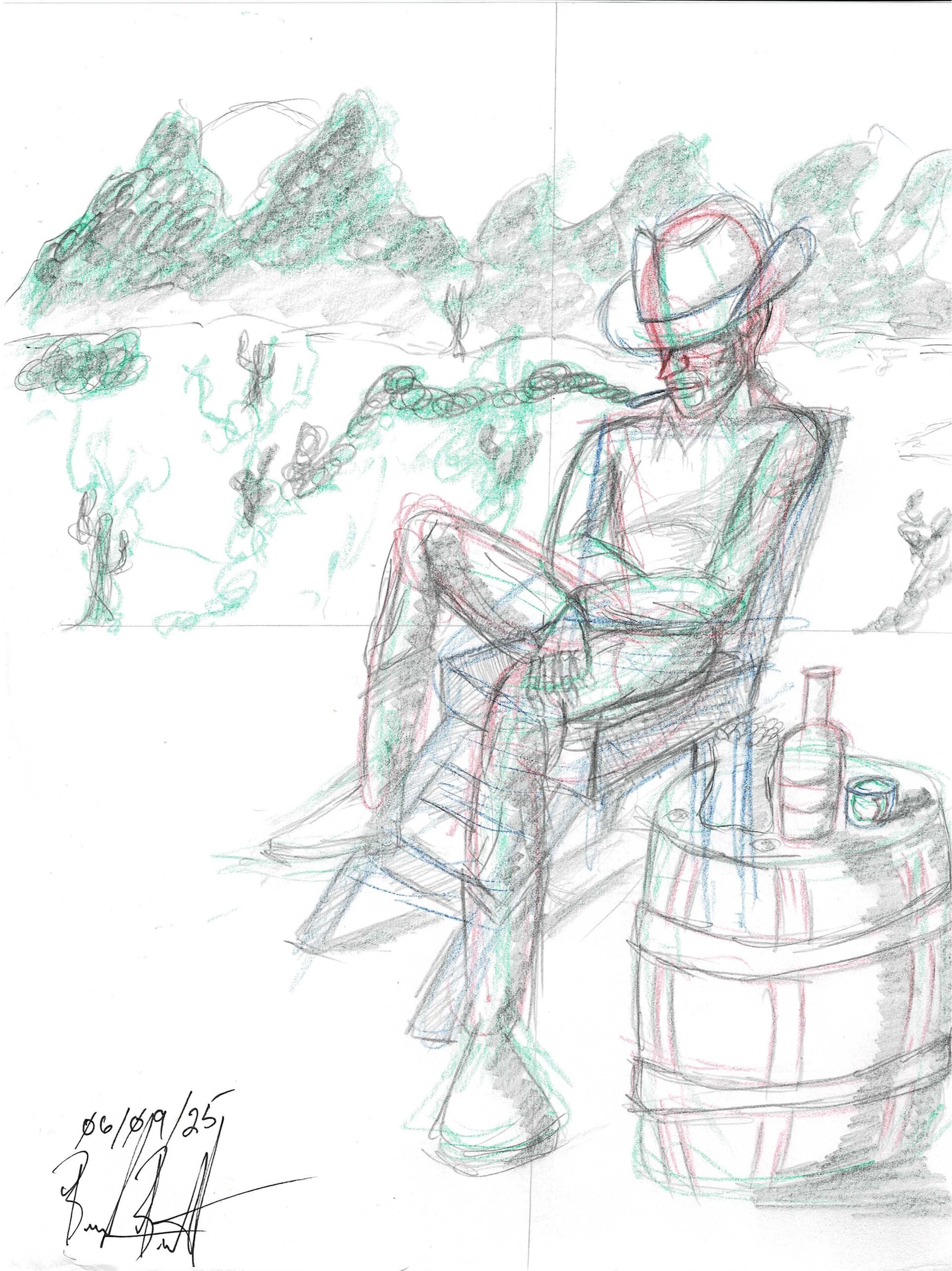 ArtStation - Taking a Load Off (Sketch Phase)