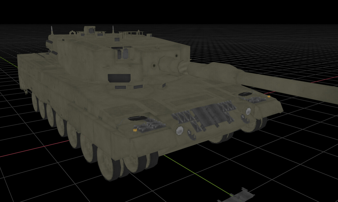 ArtStation - Ps1 style leopard 2A4 (WIP)