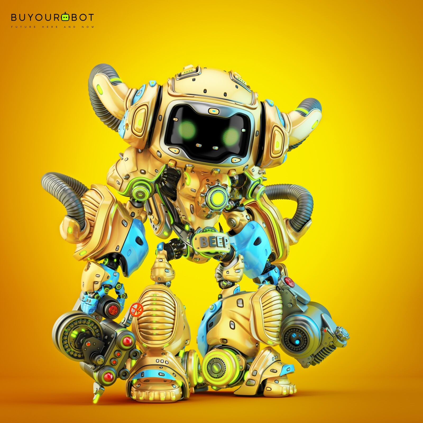 Artworks by Vladislav Ociacia - BEEP-10: Your Bold Bot Buddy