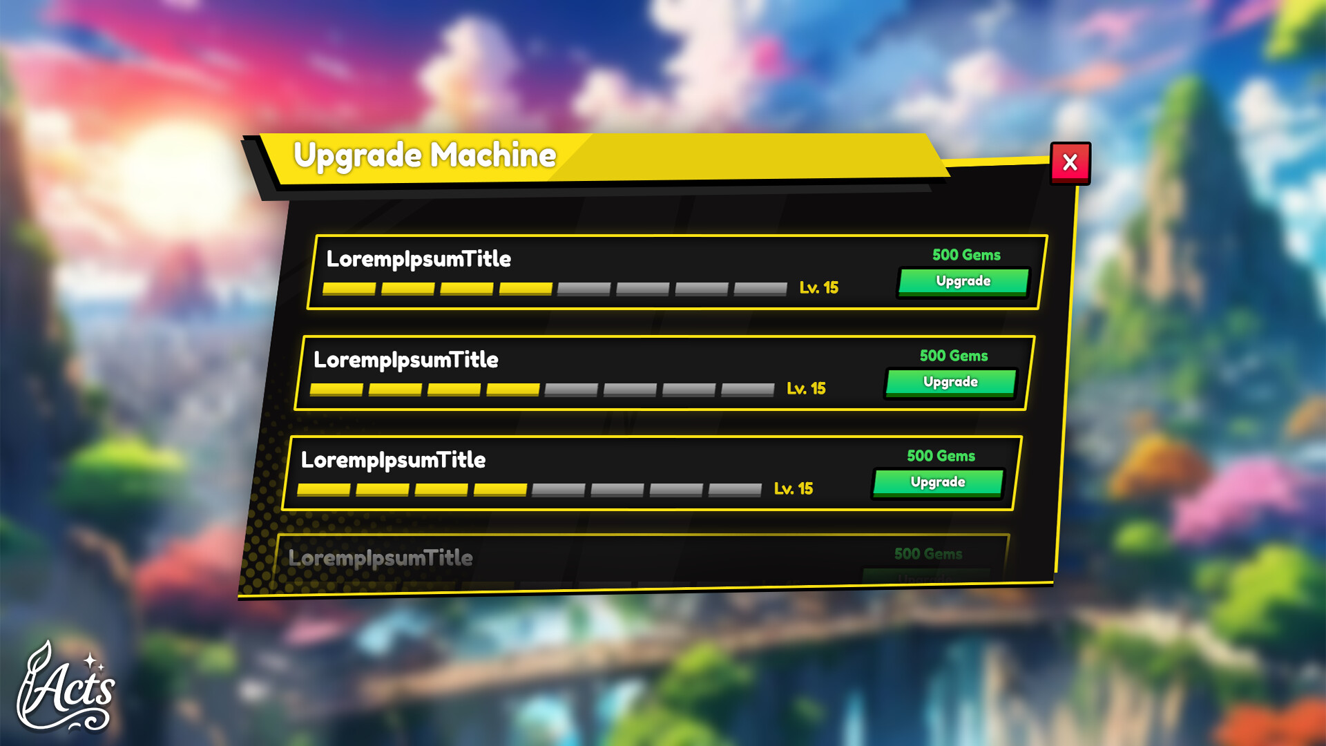 ArtStation - Anime Simulator UI/UX/GUI