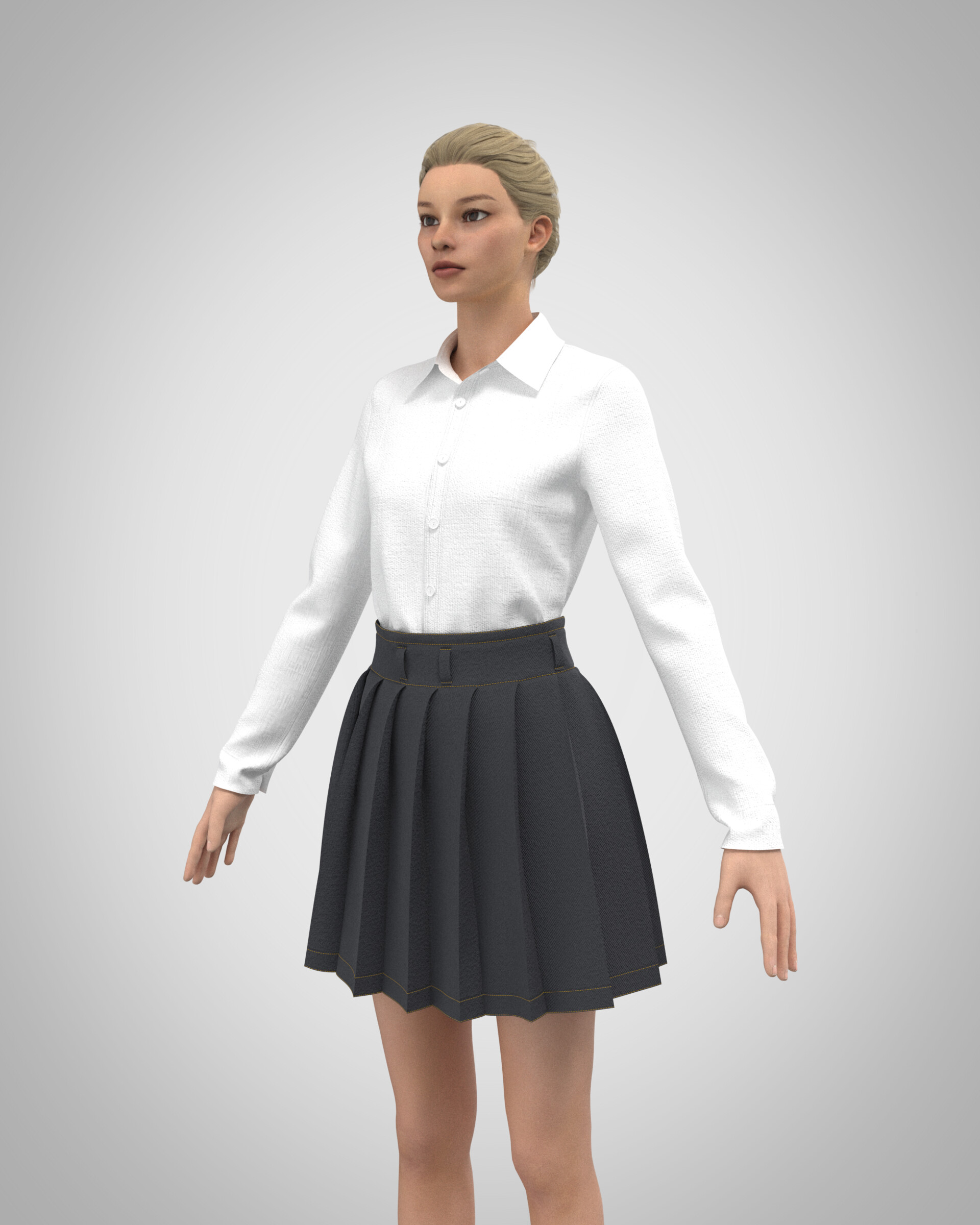 ArtStation - School Uniform