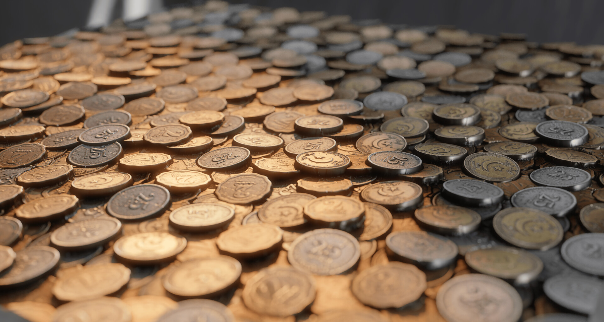 ArtStation - Old Pakistani Coins – Material Study