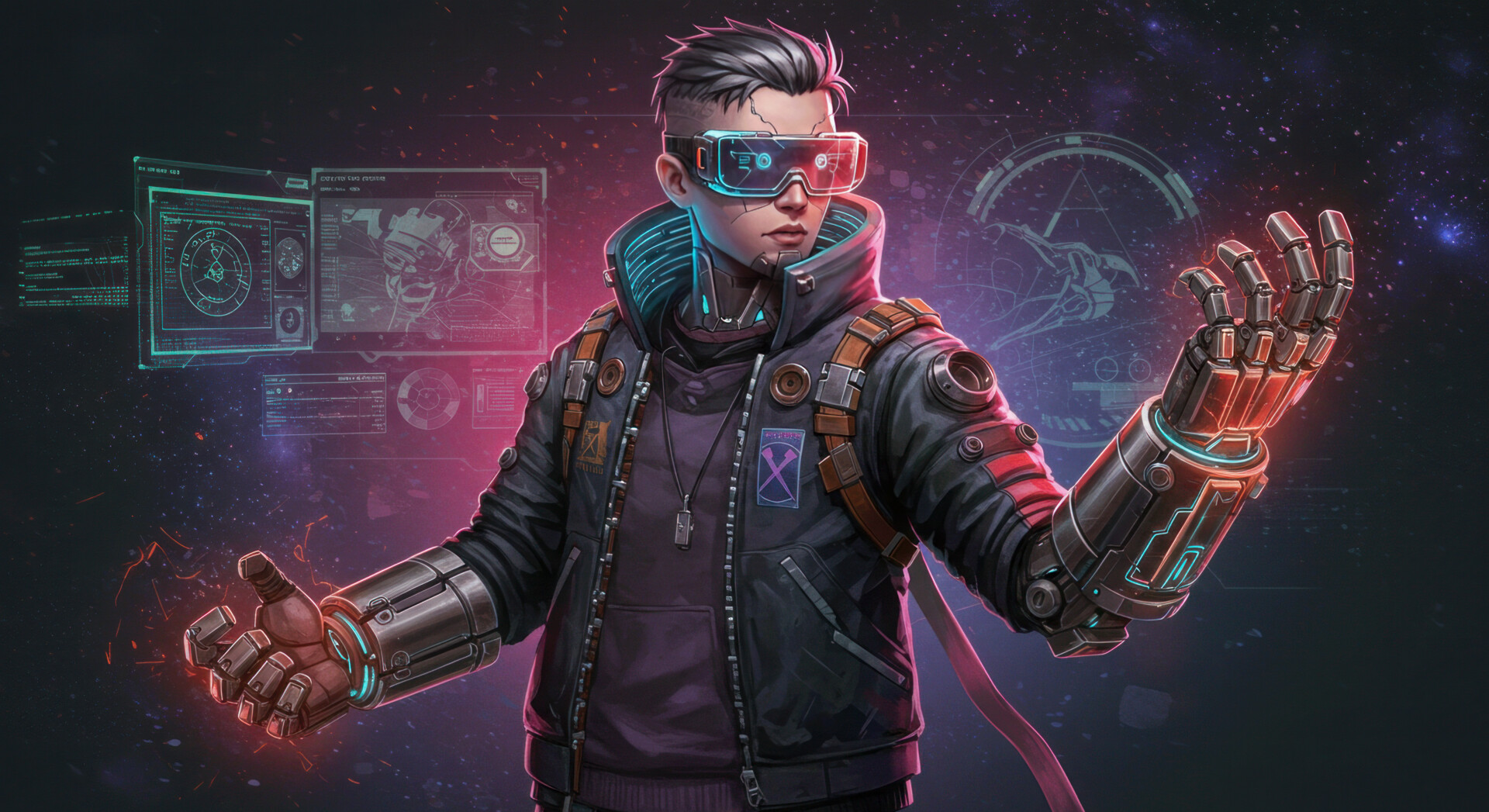 ArtStation - Tech-Punk Hacker - Zyx Korrin Alias: Ghostline