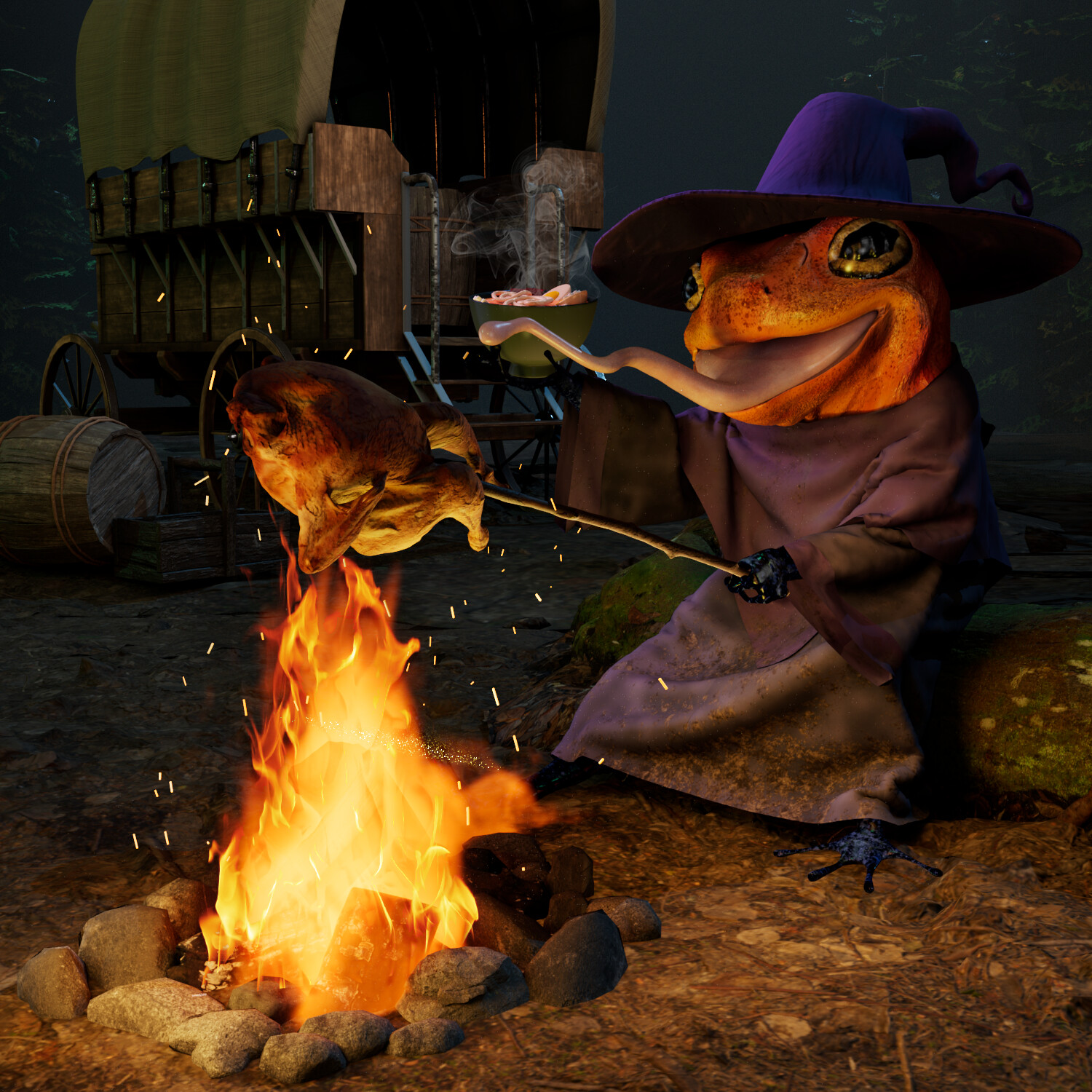 ArtStation - Randalf, the frog wizard