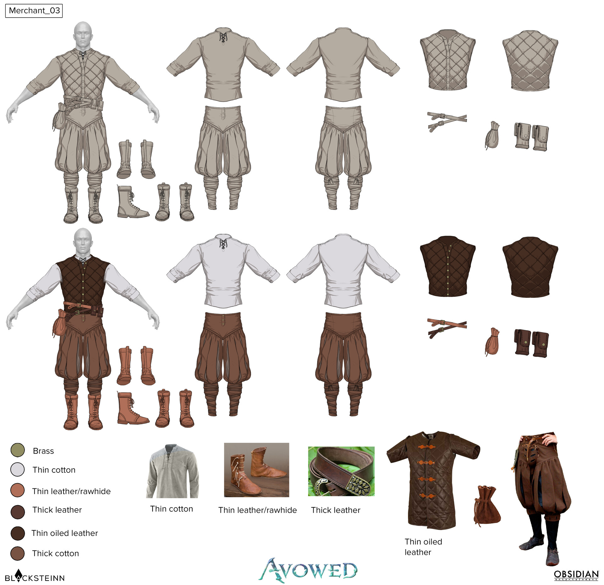 Blacksteinn - Merchant Set 1 | 2D Concept Art