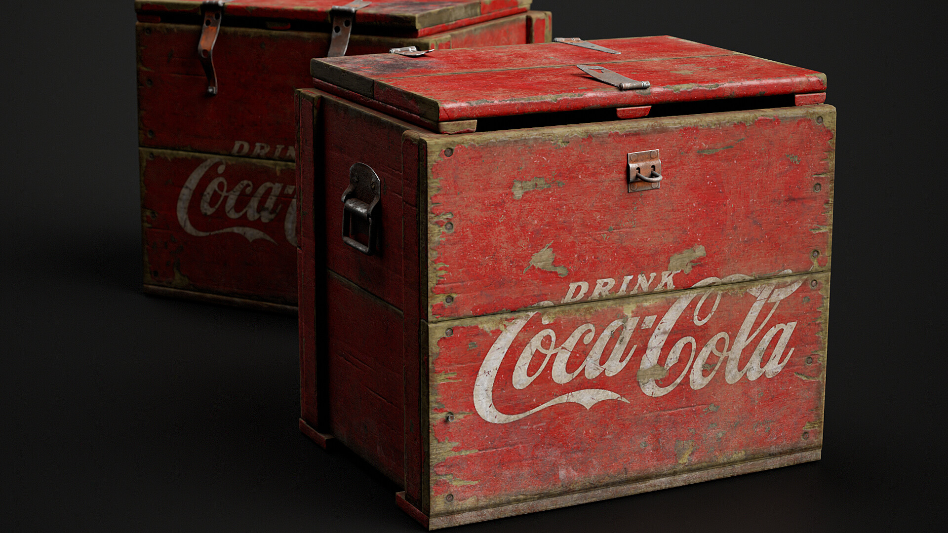 ArtStation - Old Coke Wooden Crate