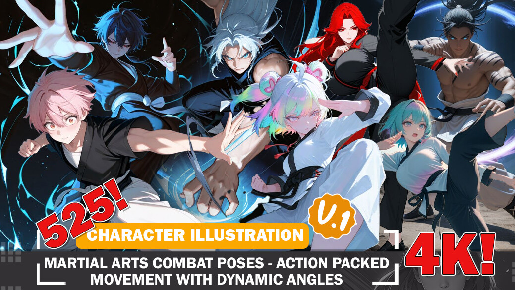 4K Anime Reference Art for Artists and Enthusiasts - 525 Martial Arts ...