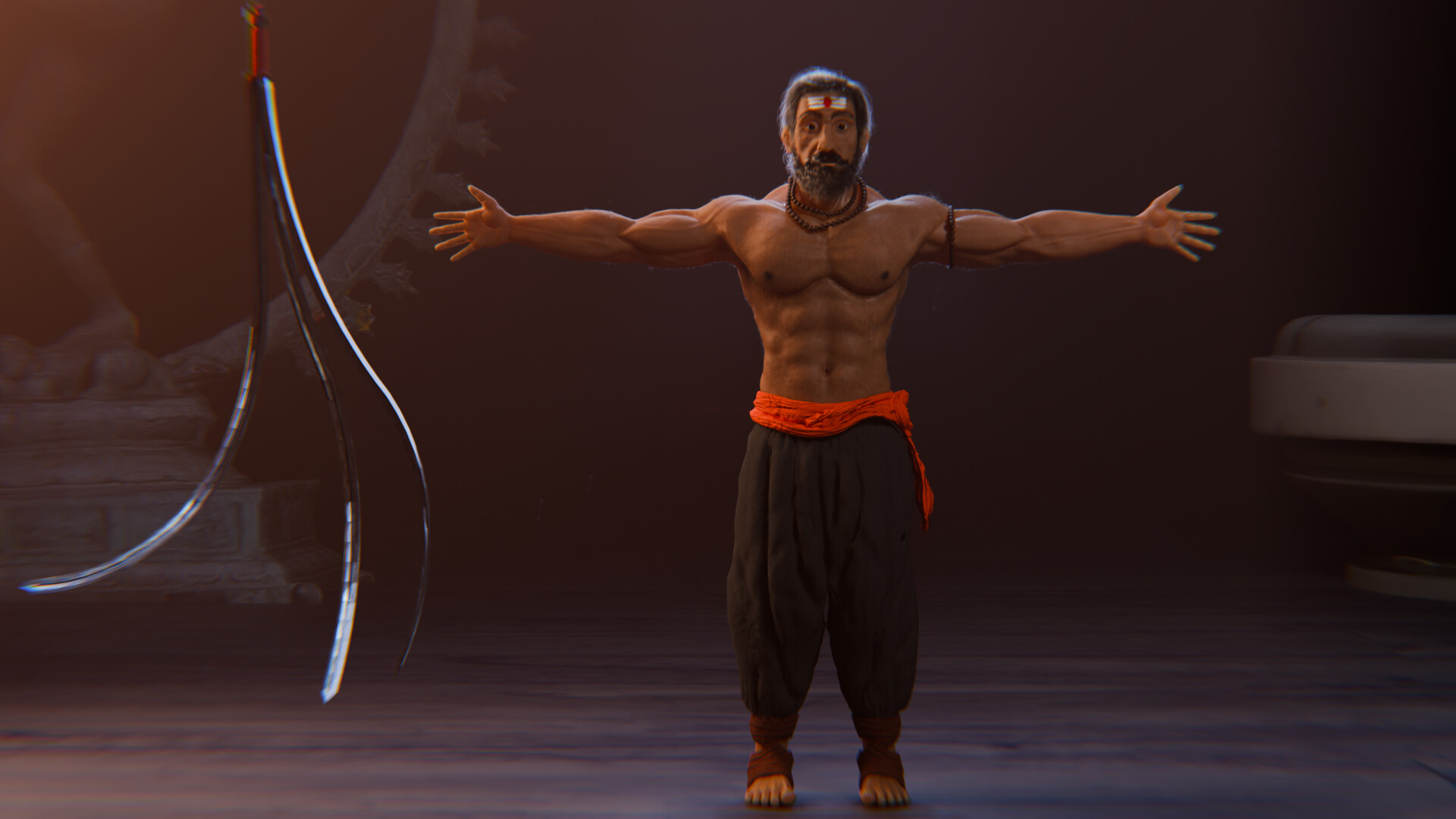 Abhi_3D - Kalari Warrior – Urumi Fighter