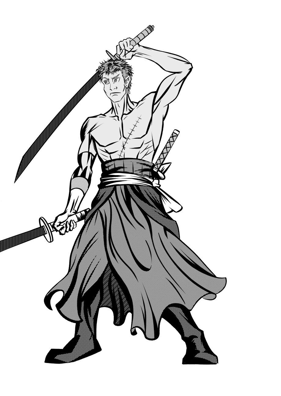 ArtStation - Zoro Manga Inks