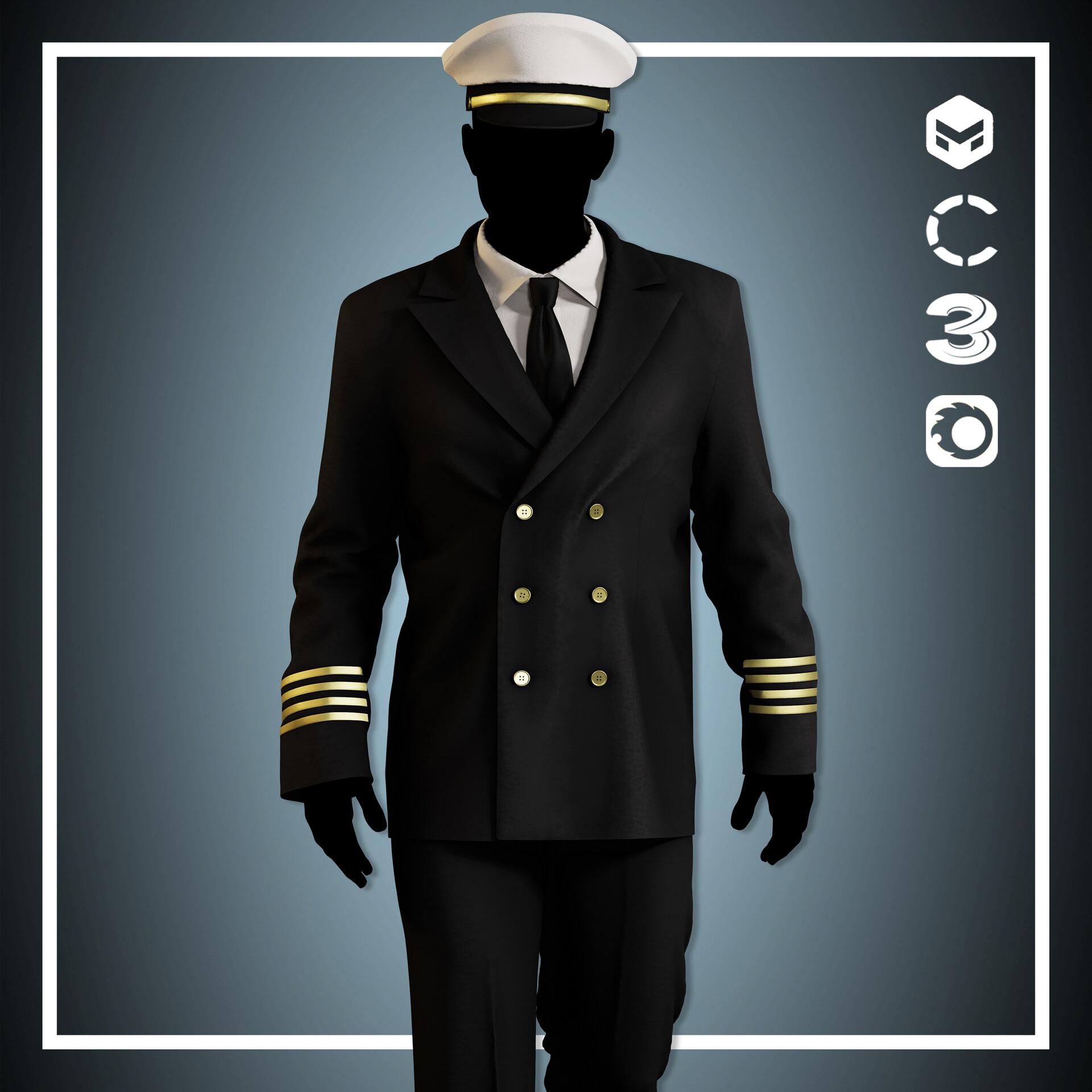 ArtStation - PILOT UNIFORM (CLO3D, MD PROJECTS+OBJ+FBX+.max)