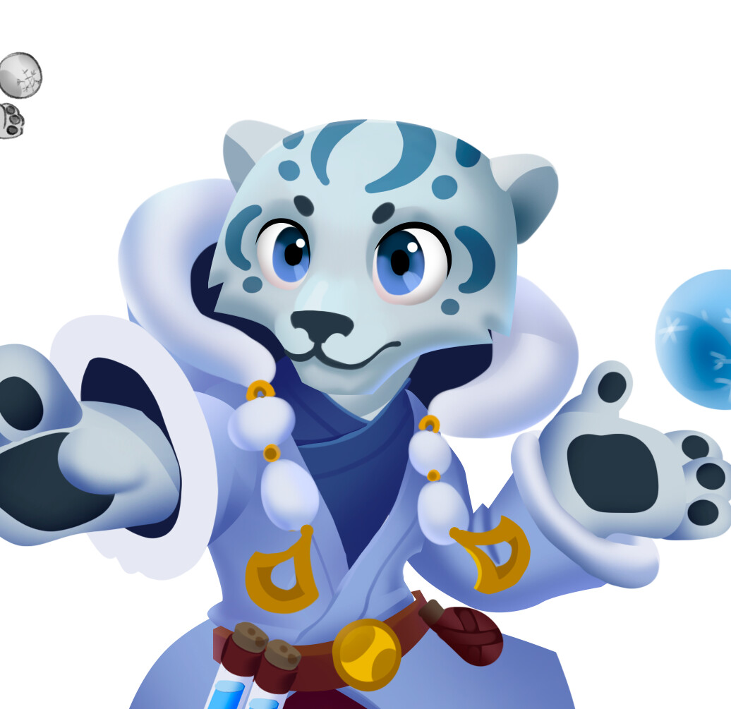 ArtStation - snow leopard wizard