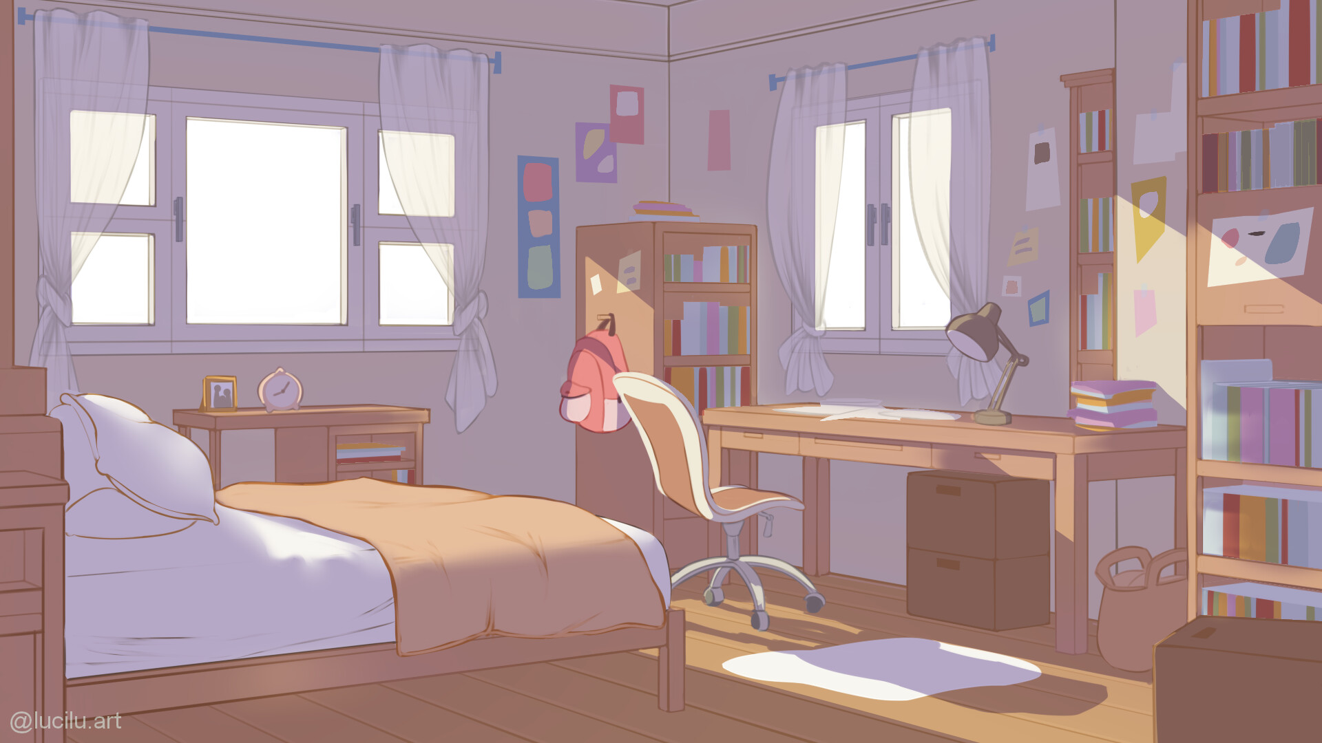 bedroom drawing background