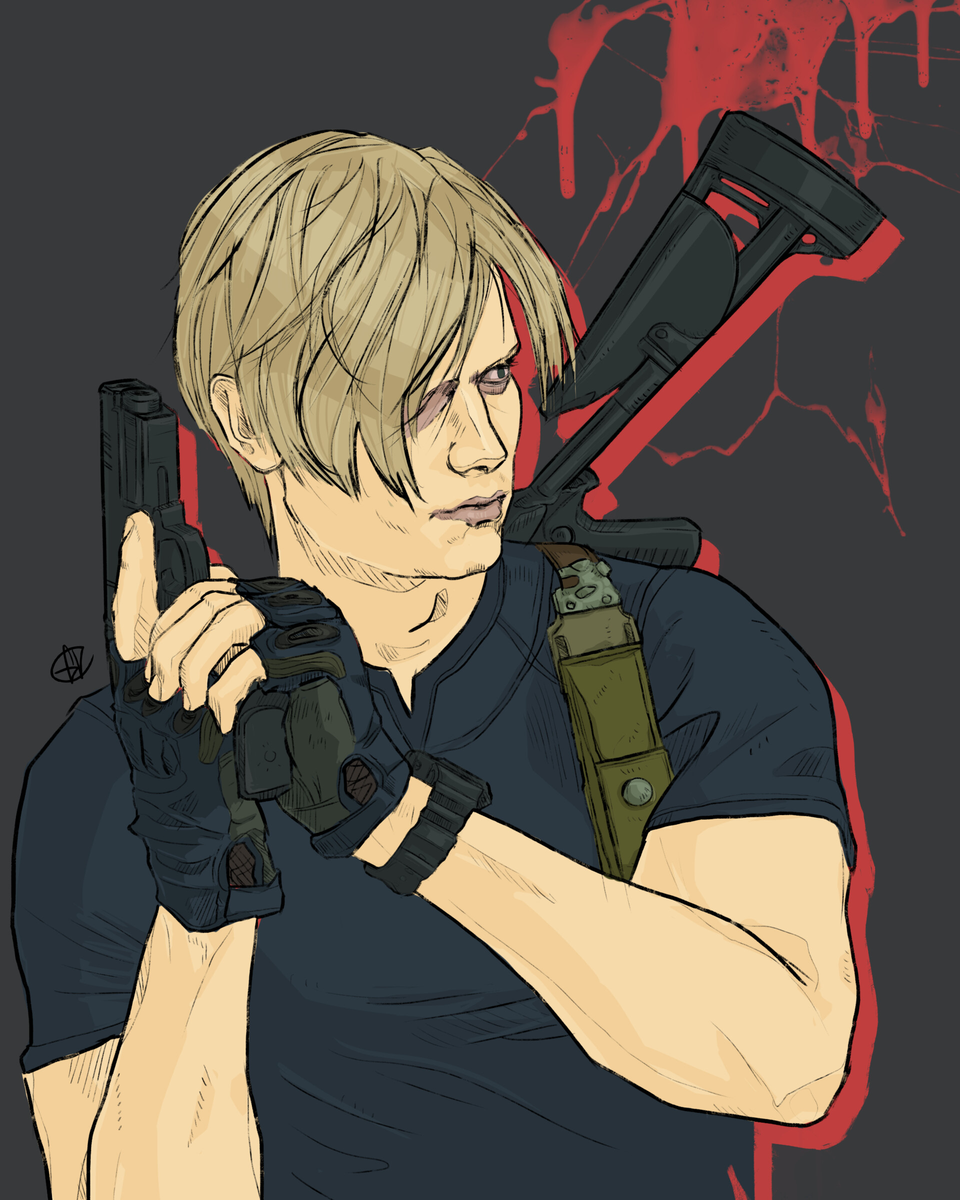 Artstation Leon S Kennedy Resident Evil 4 Fan Art