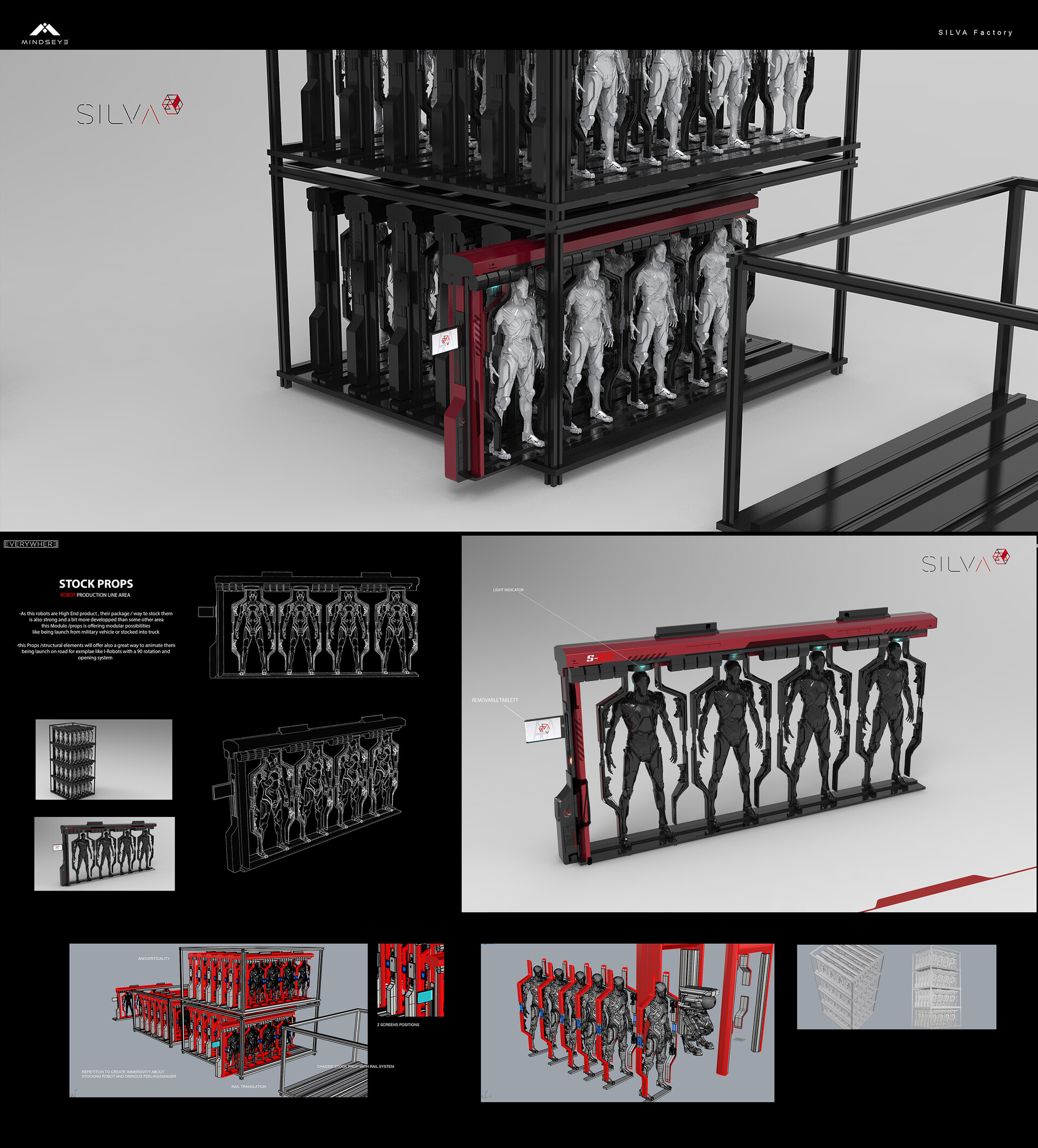 ArtStation - Mindeyes - Silva Factory - Robot stock