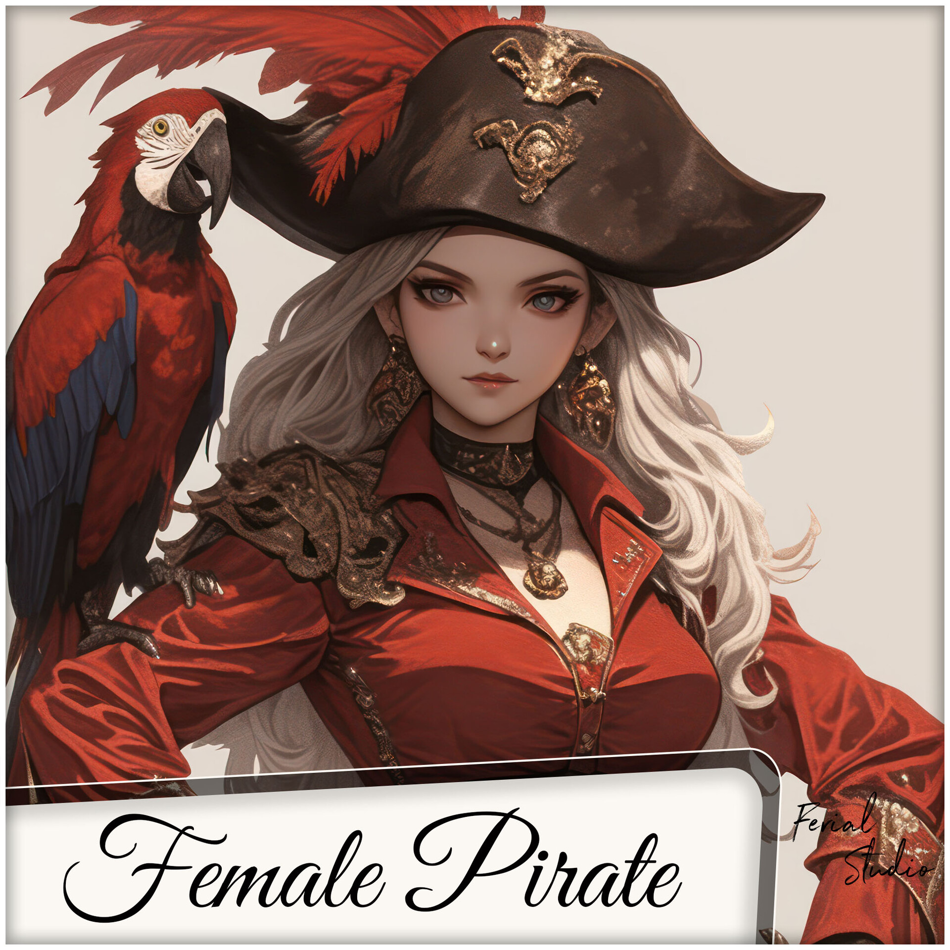ArtStation - 🔹210 Female Pirate - Cartoon Character Reference Image ...