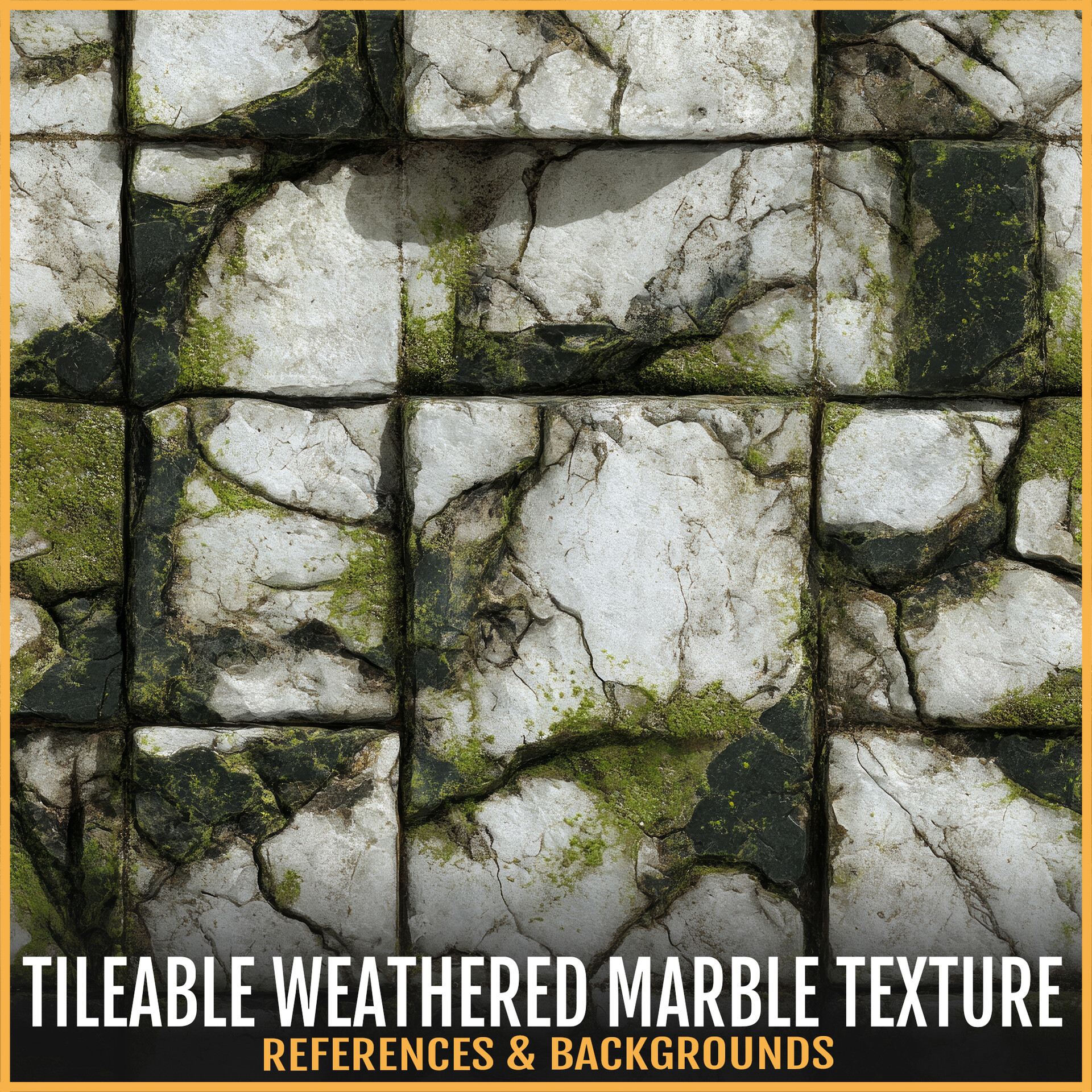 ArtStation - 303 Tileable weathered marble textures