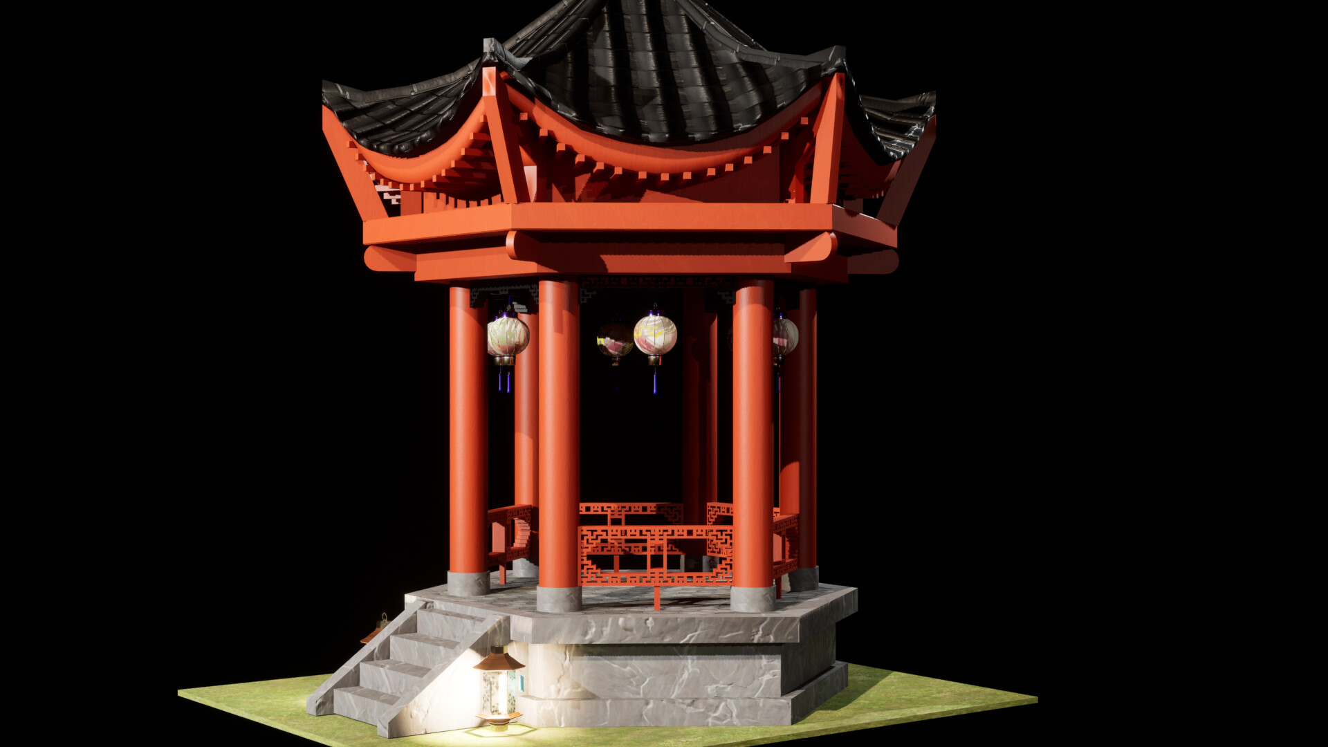 ArtStation - Final Major Project Portfolio Piece - Chinese Pavillion