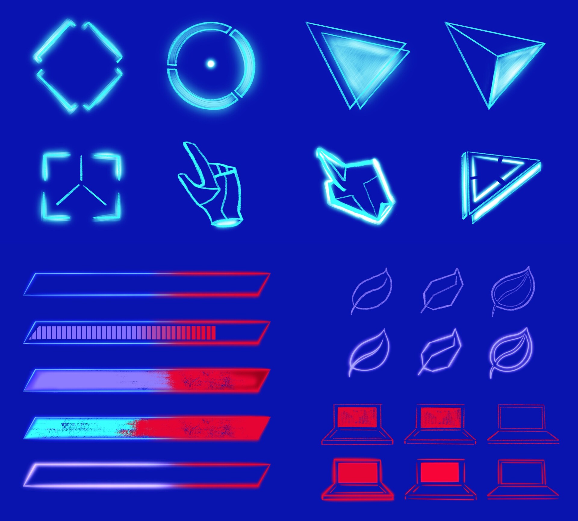 ArtStation - I, Human - UI Elements